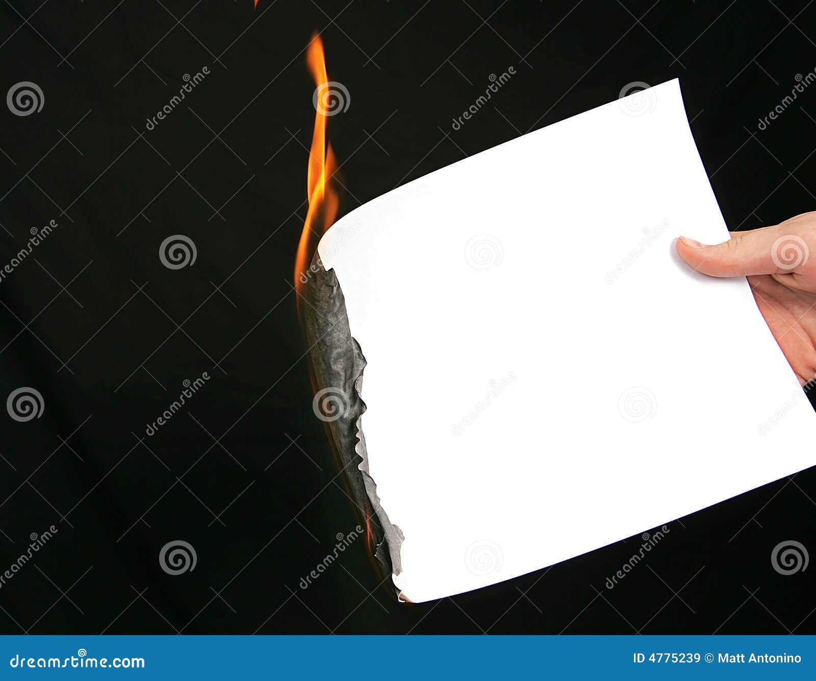 Burning Blank Paper for Message Stock Image - Image of black, heat: 4775239