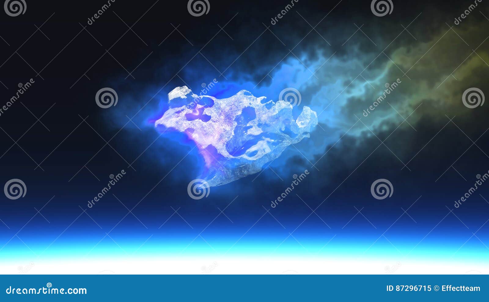 Burning Blue Fire For 2d Animation Or Video Game. Vector Cartoon ...