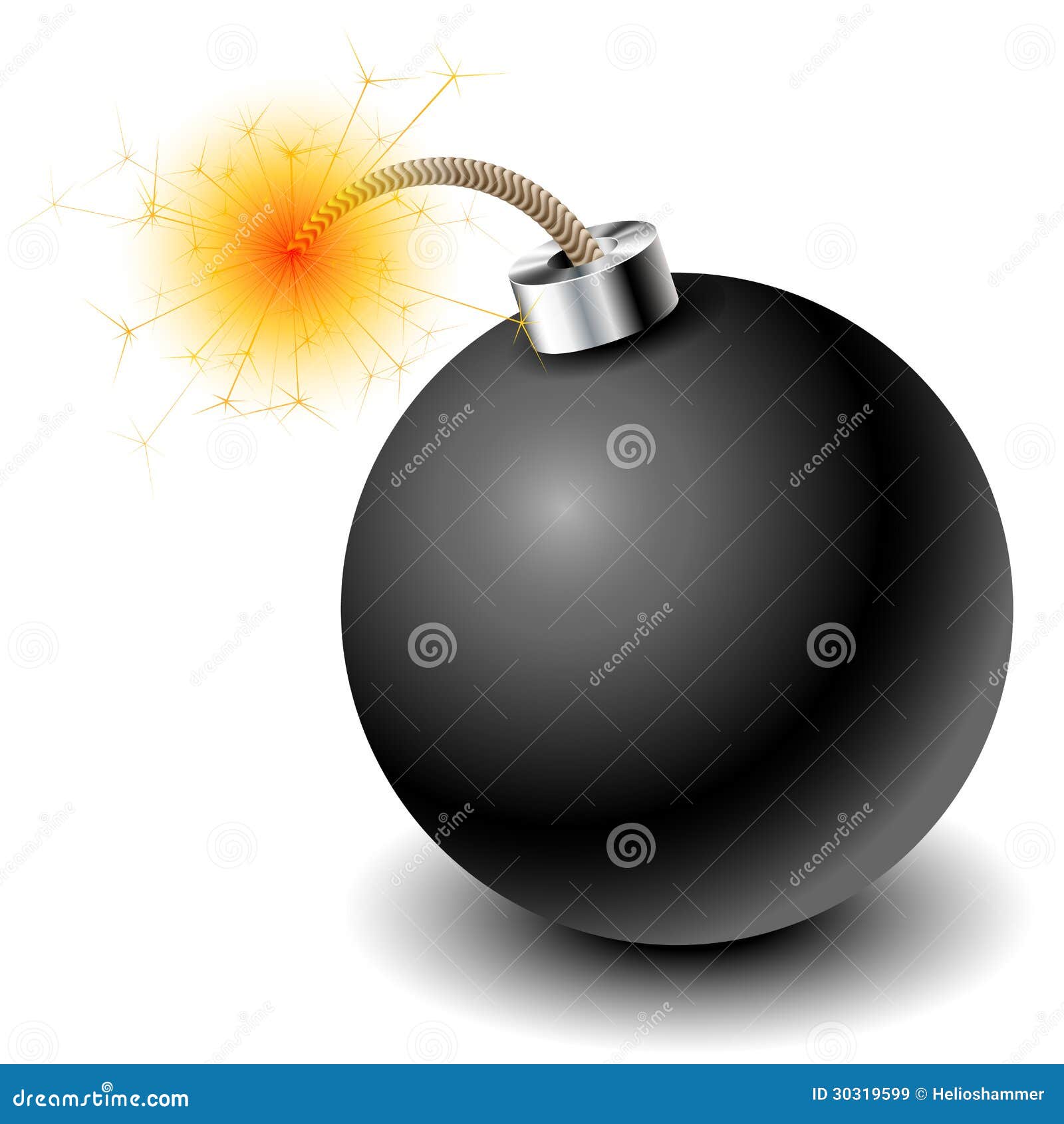 Burning bomb stock vector. Illustration of explosion - 30319599