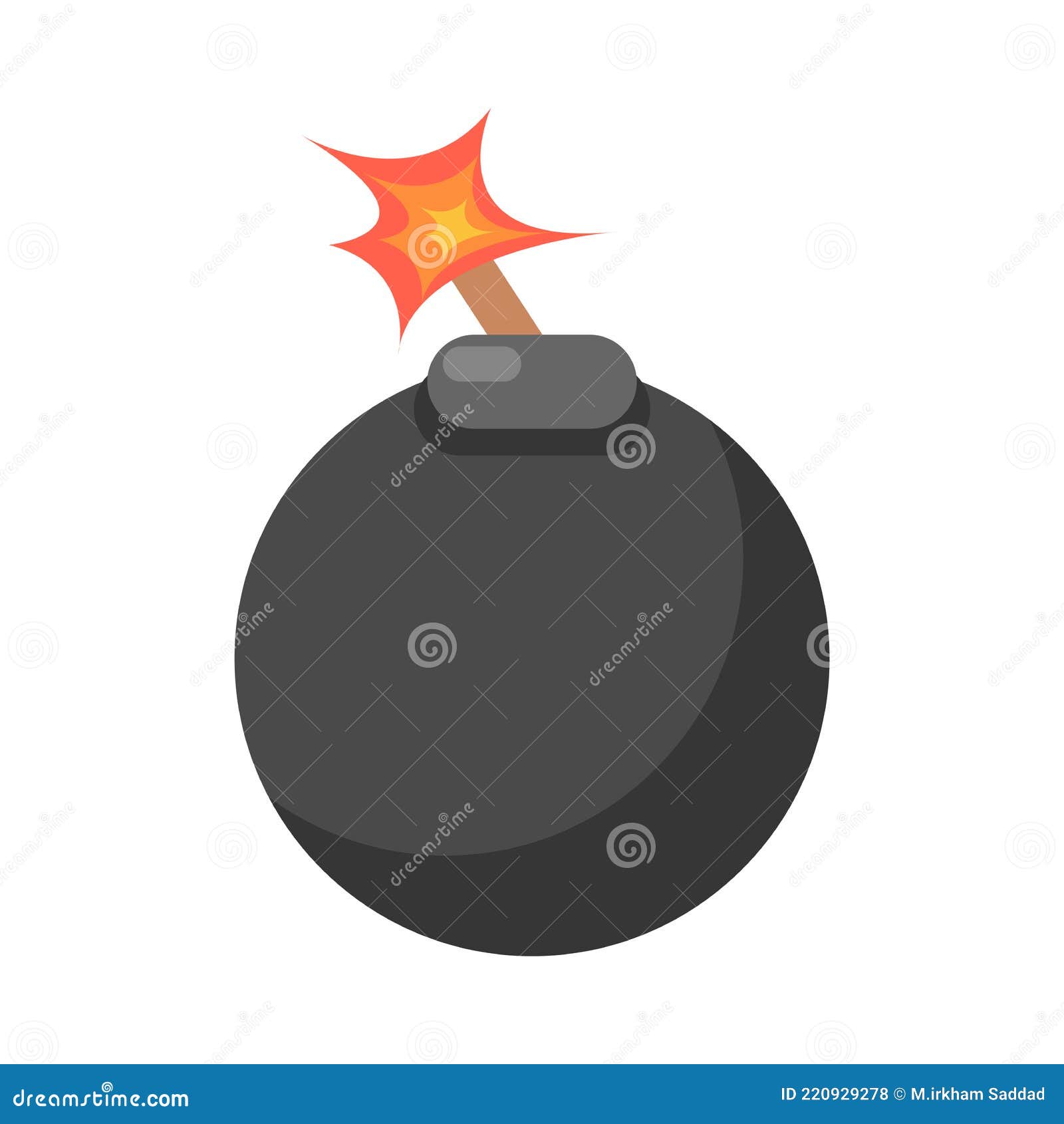 Bomb Ready To Explode Vector Illustration | CartoonDealer.com #51846892