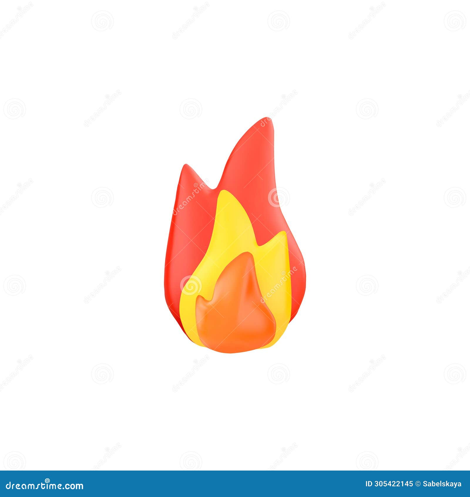 Burning Bonfire or Campfire, Cartoon Flame of Fire, 3D Realistic Design ...