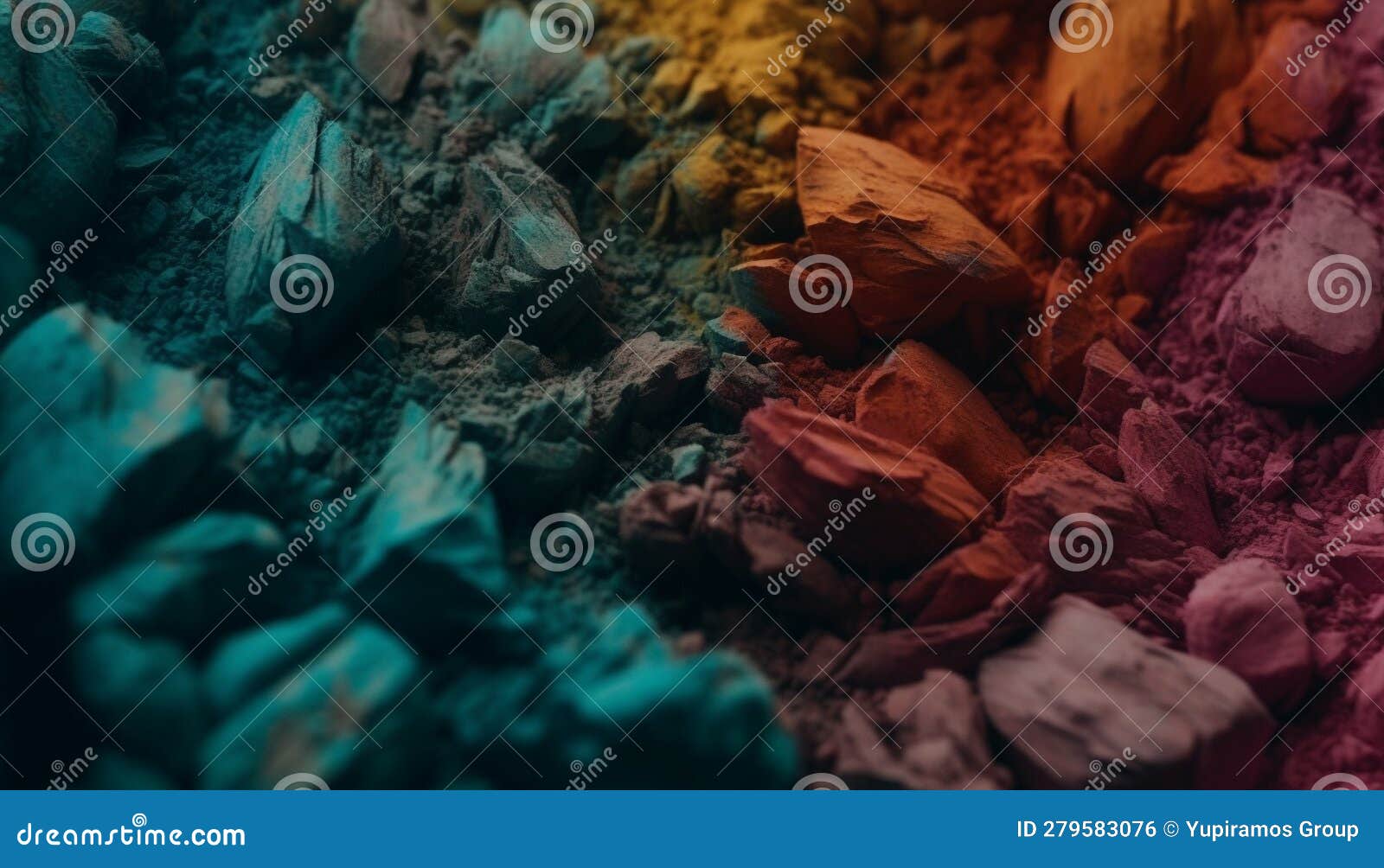 The Burning Bonfire Glows with Multi Colored Flames in the Dark ...