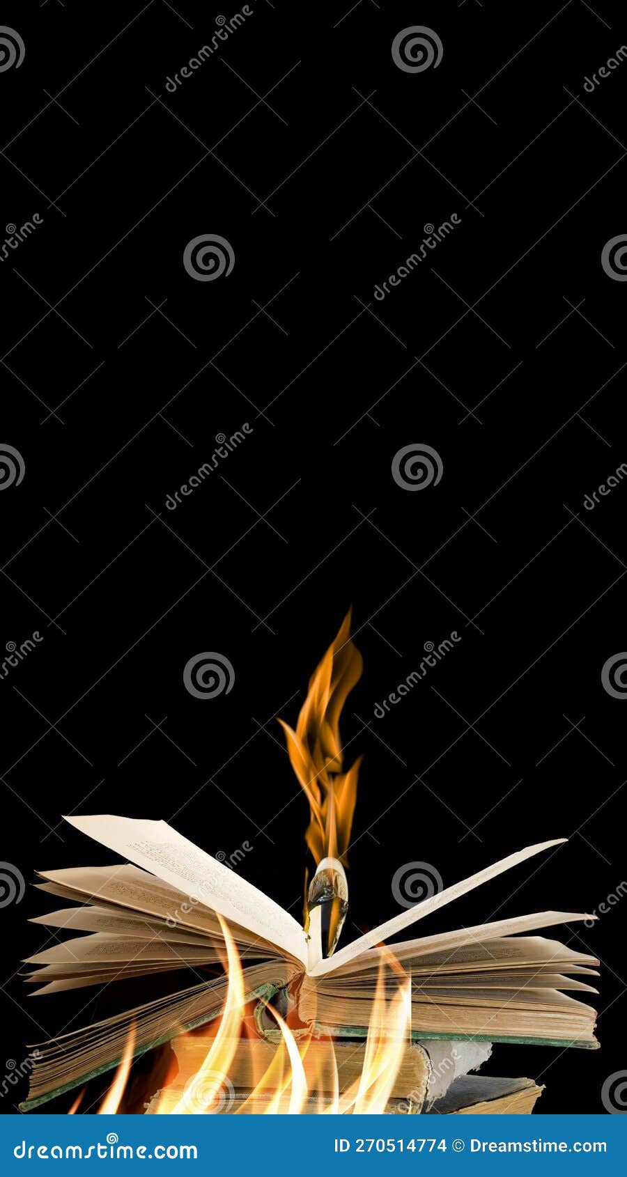 Burning Book on Fire Flames Stock Illustration - Illustration of ...