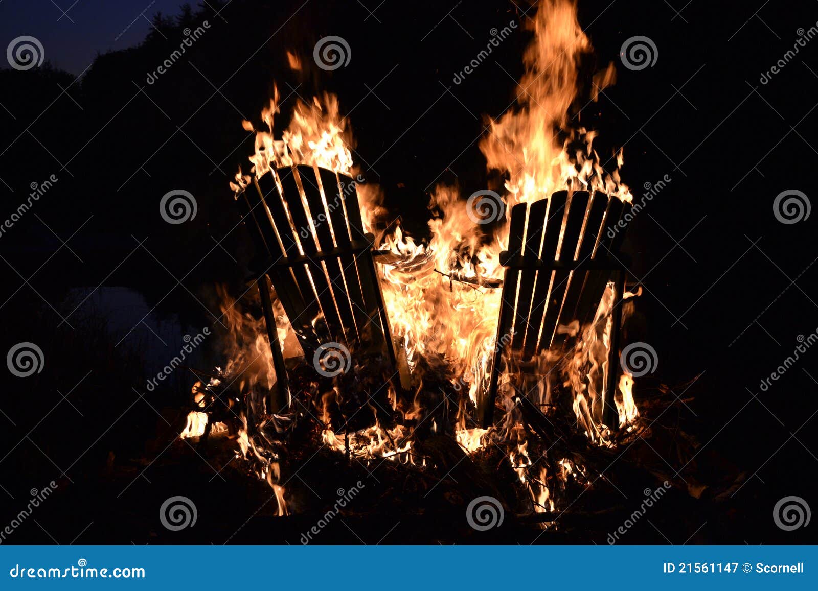 Burning Bright stock image. Image of natural, fire, camp - 21561147