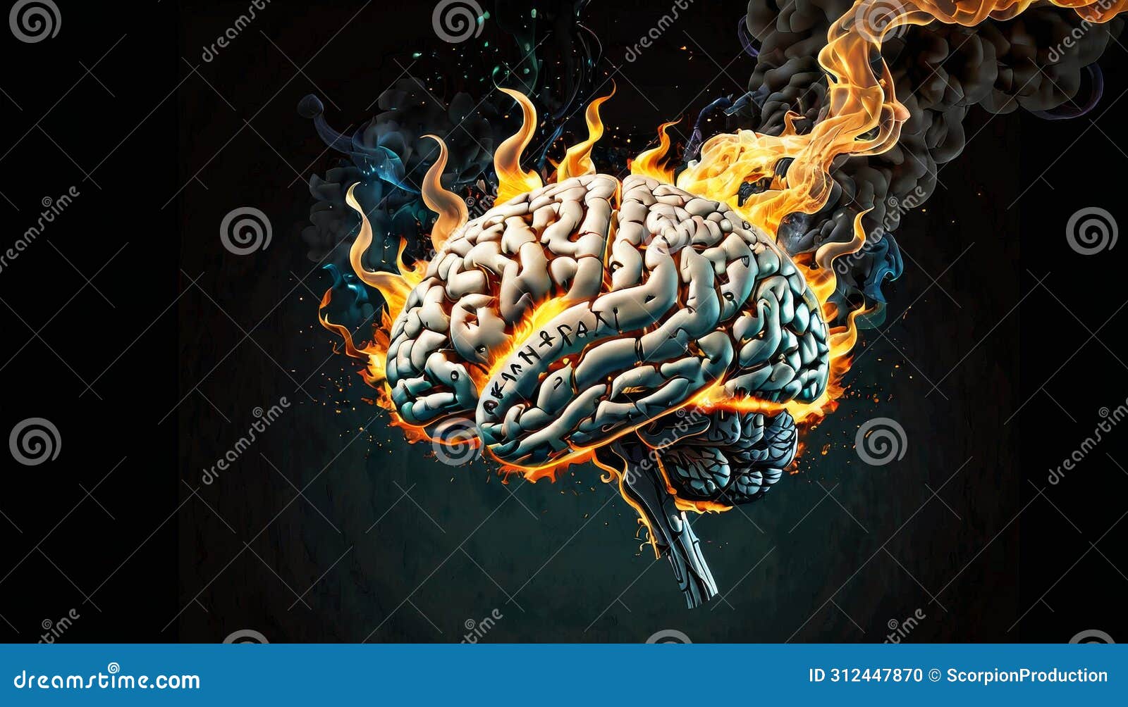 Burning Brilliance of the Mind Stock Photo - Image of burning, passion ...