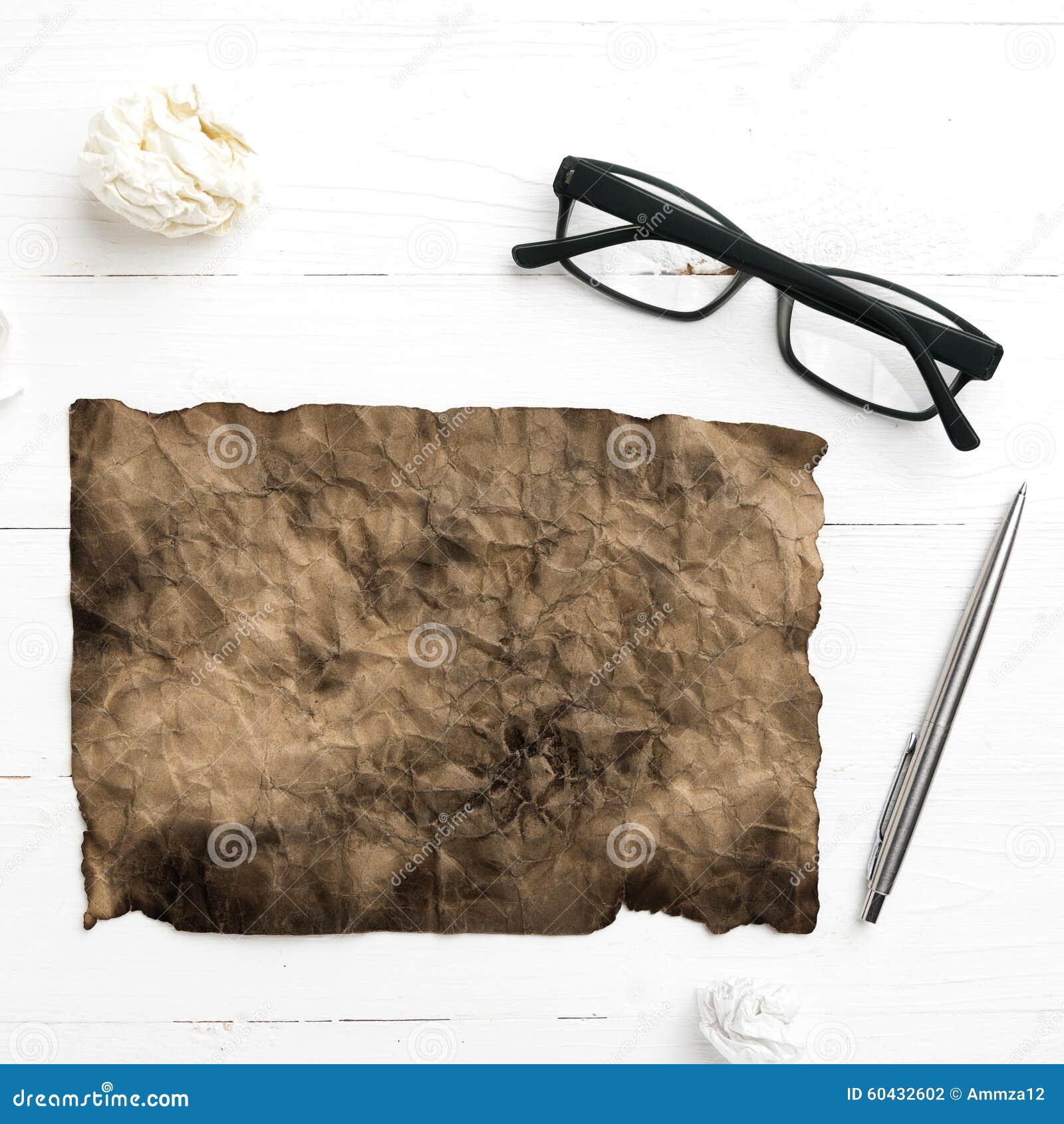 Burning Brown Paper and Crumpled Paper Stock Photo - Image of ...