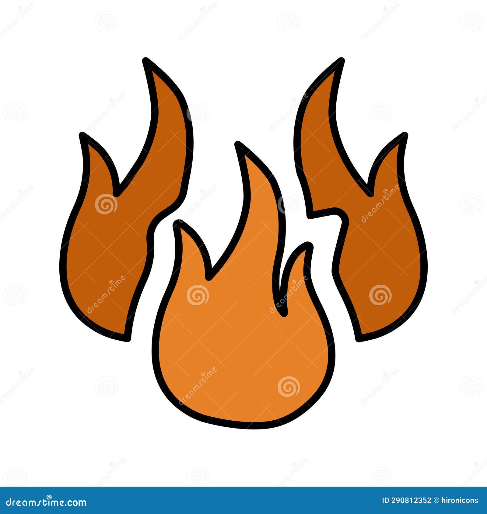 Burning, burnt icon stock vector. Illustration of type - 290812352