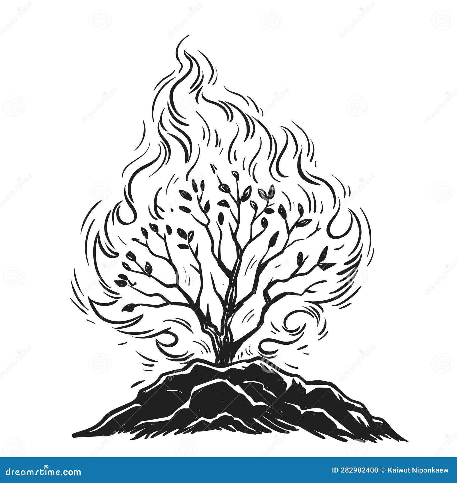 Bush Clipart Black And White