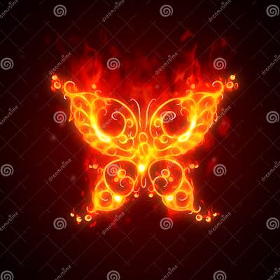 Burning butterfly stock illustration. Illustration of light - 18842089