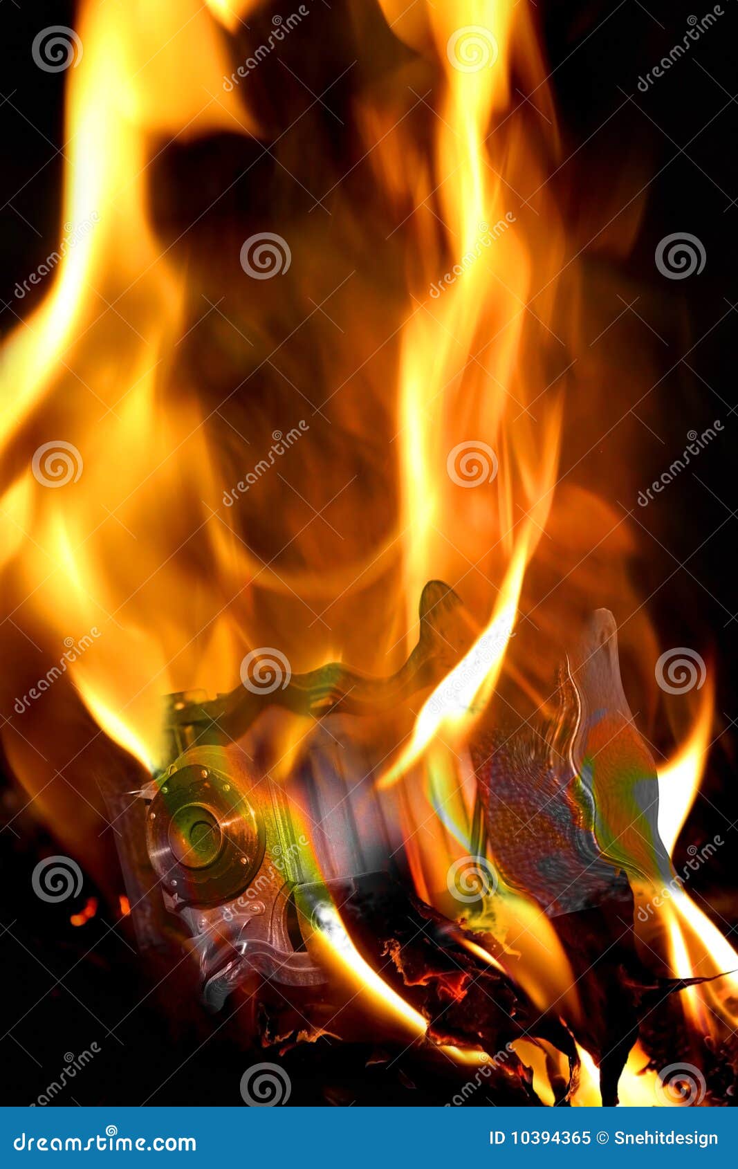 Burning Camera stock image. Image of burning, filmstrip - 10394365