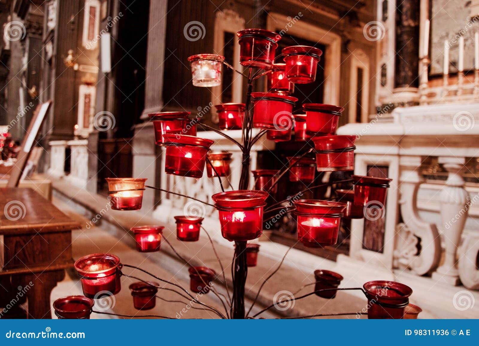 Burning candel stock photo. Image of iron, creencies - 98311936