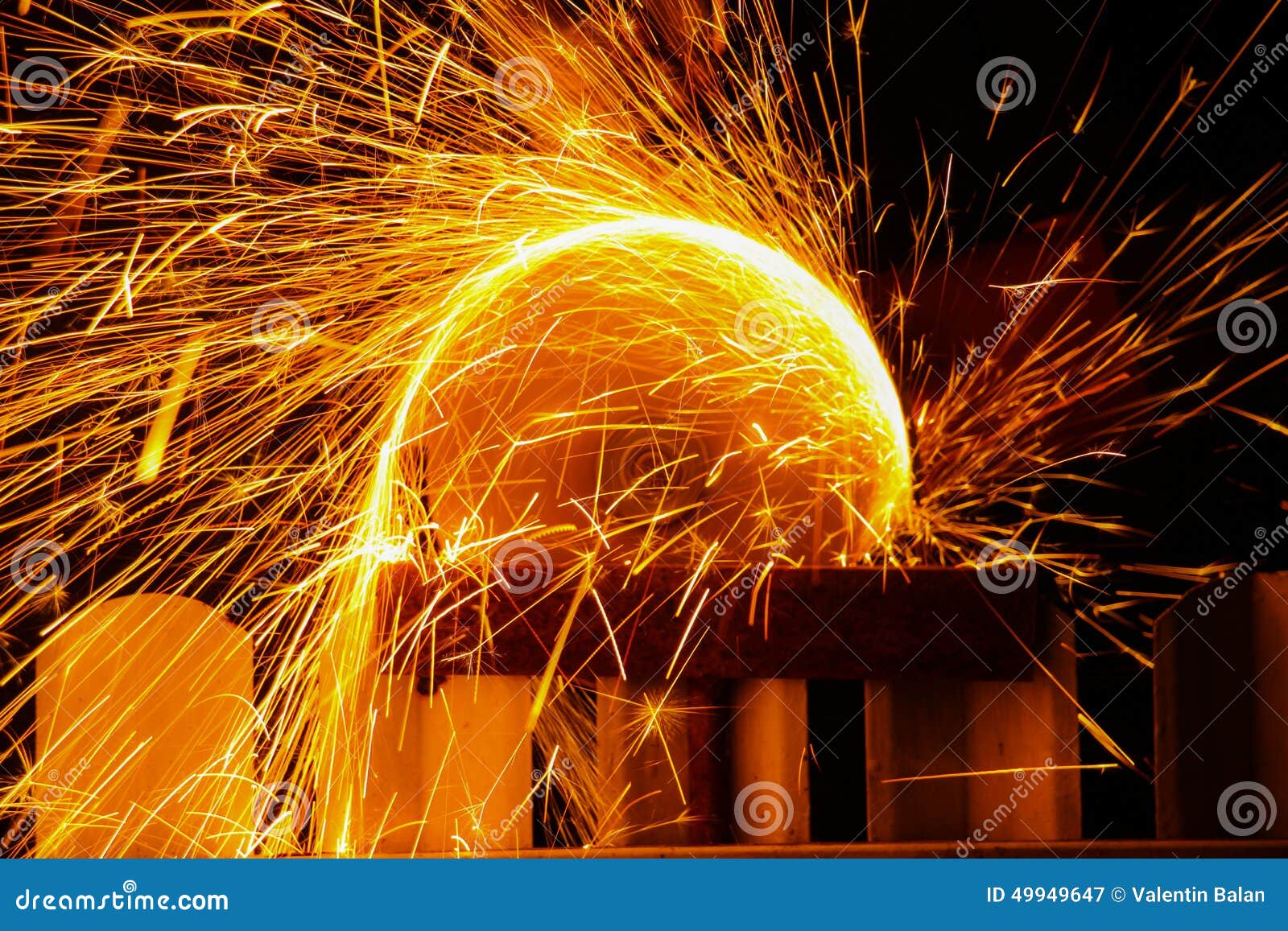 Spark spray stock image. Image of manufacturing, electric - 49949647