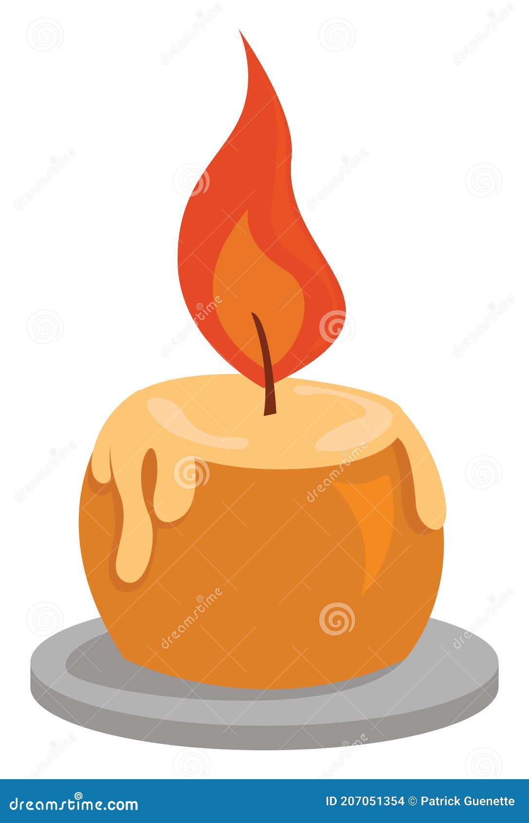 Burning Candle, Illustration, Vector Stock Vector - Illustration of ...