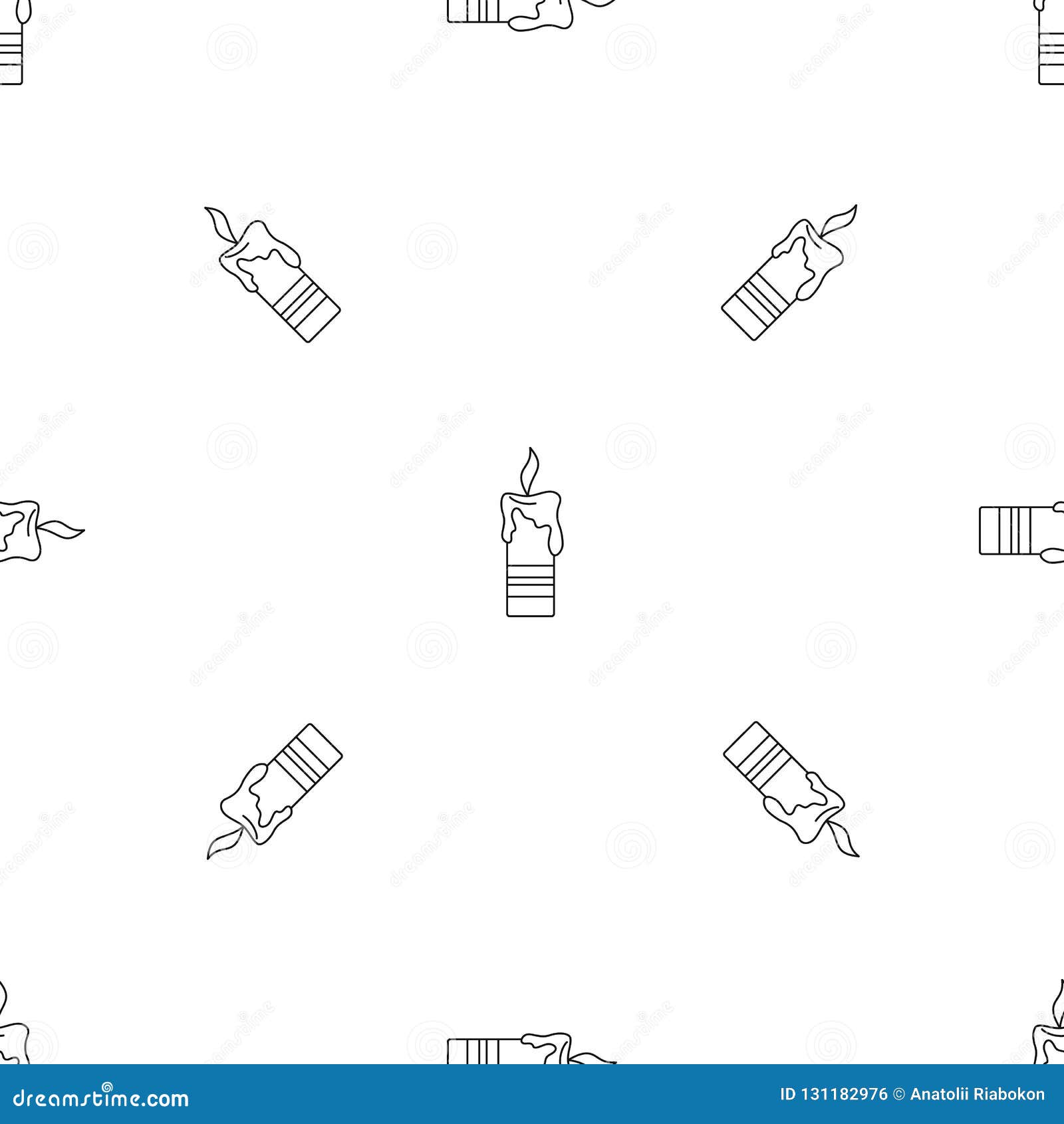 Burning Candle Pattern Seamless Vector Stock Vector - Illustration of ...