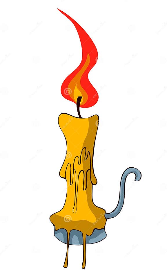 Burning Candle. stock vector. Illustration of burning - 67143278