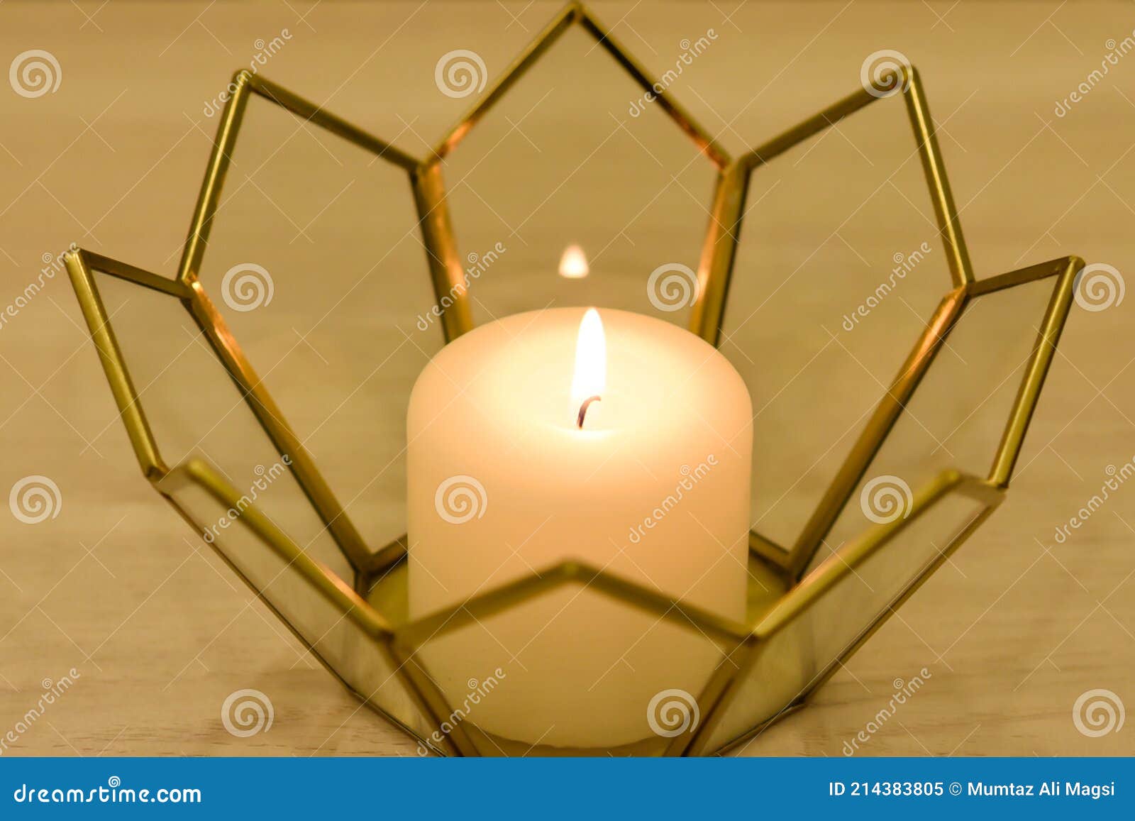 Burning Candlelight and Dark Circle Around Stock Image - Image of black ...