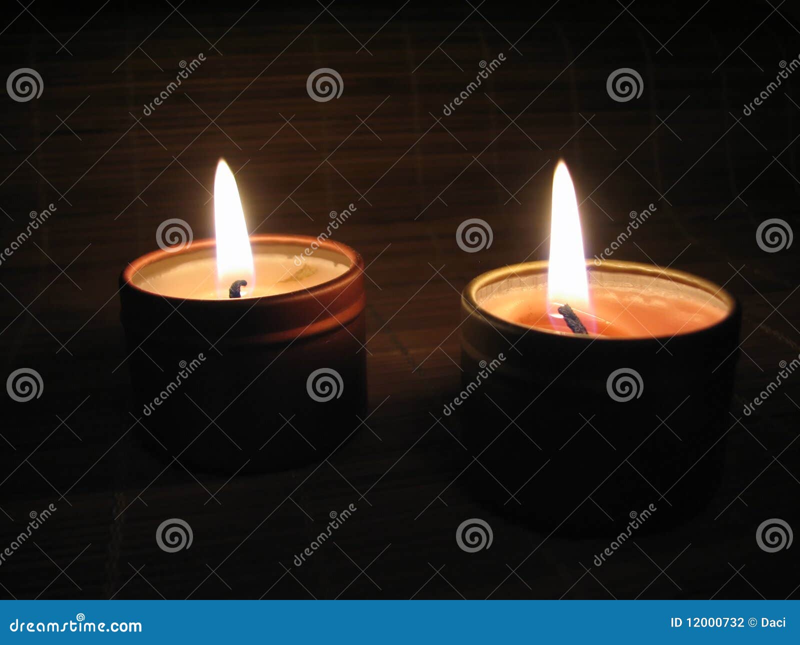 Burning Candles in the Night Stock Photo - Image of darkness, bright ...