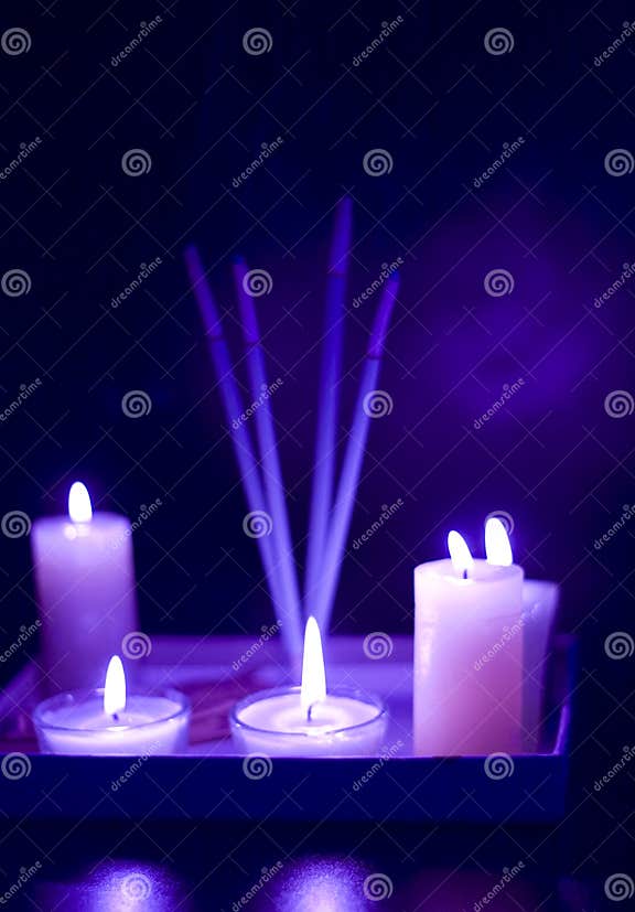 Burning candles set stock photo. Image of calm, candle - 7301672