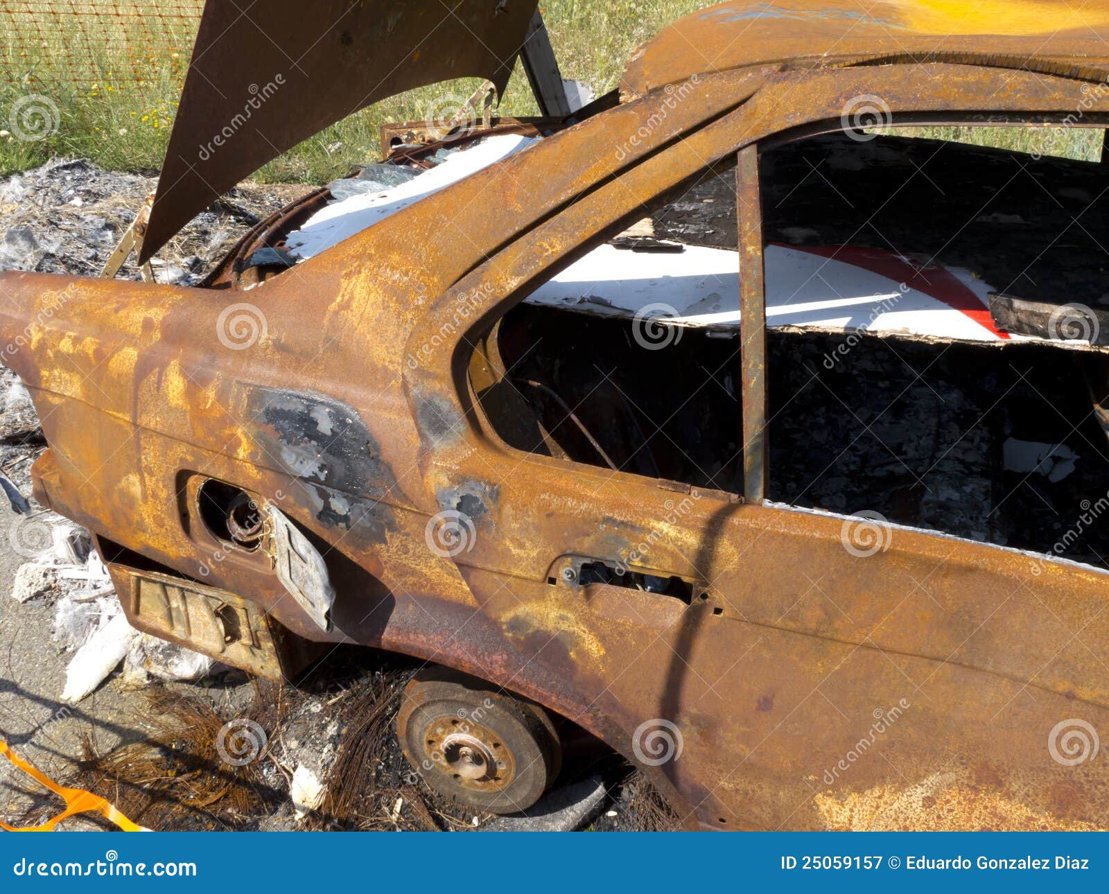 Burning car stock image. Image of burned, blow, scrap - 25059157