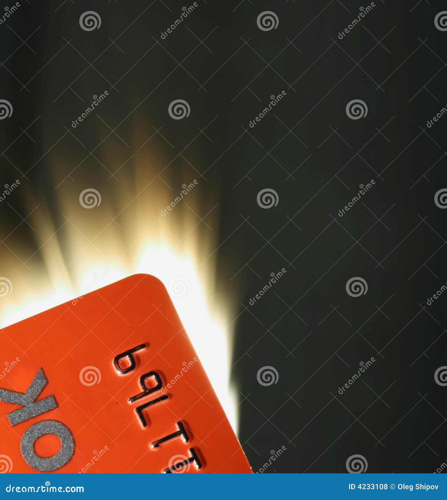 Burning card stock photo. Image of light, loss, decline - 4233108