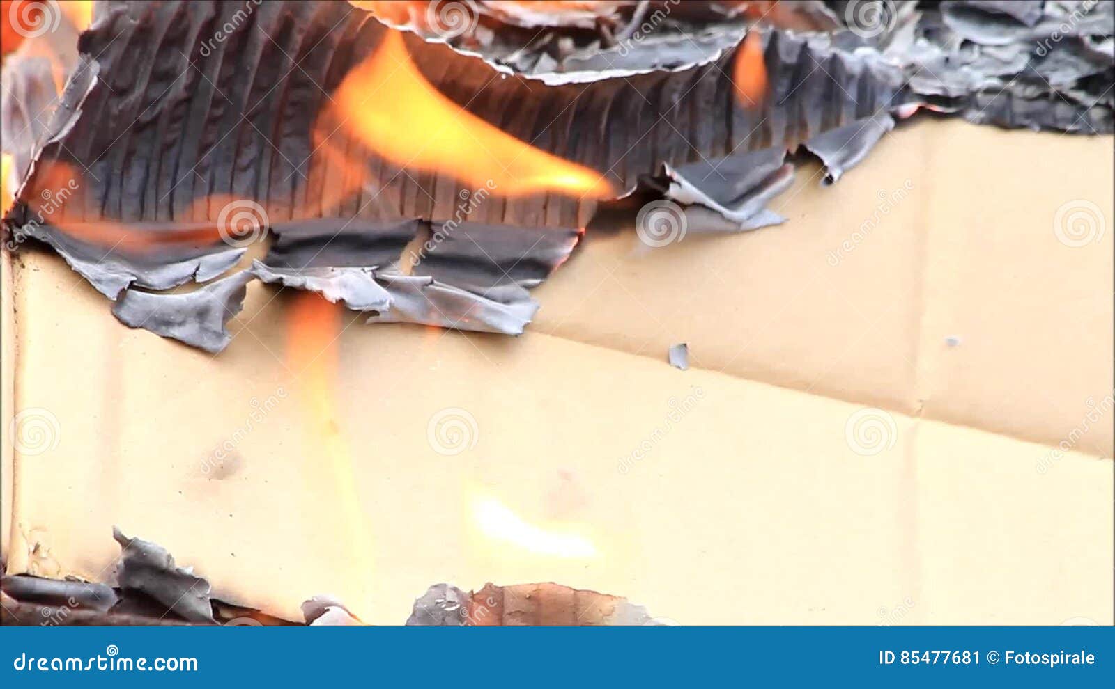 Burning cardboard stock video. Video of carton, mitten - 85477681