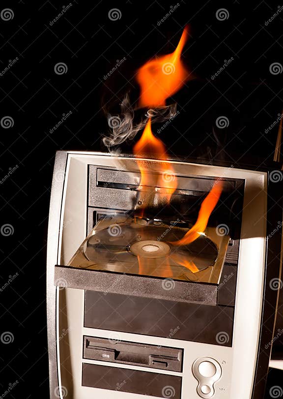 Burning cd drive stock image. Image of harddrive, information - 199283831