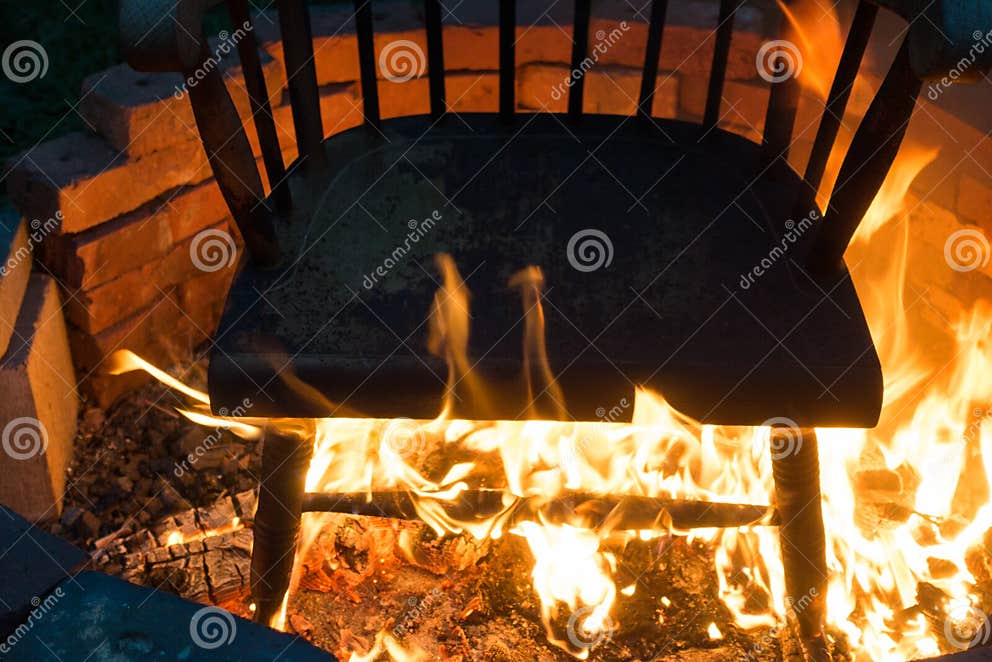 A burning chair stock image. Image of healthy, risk - 187799455