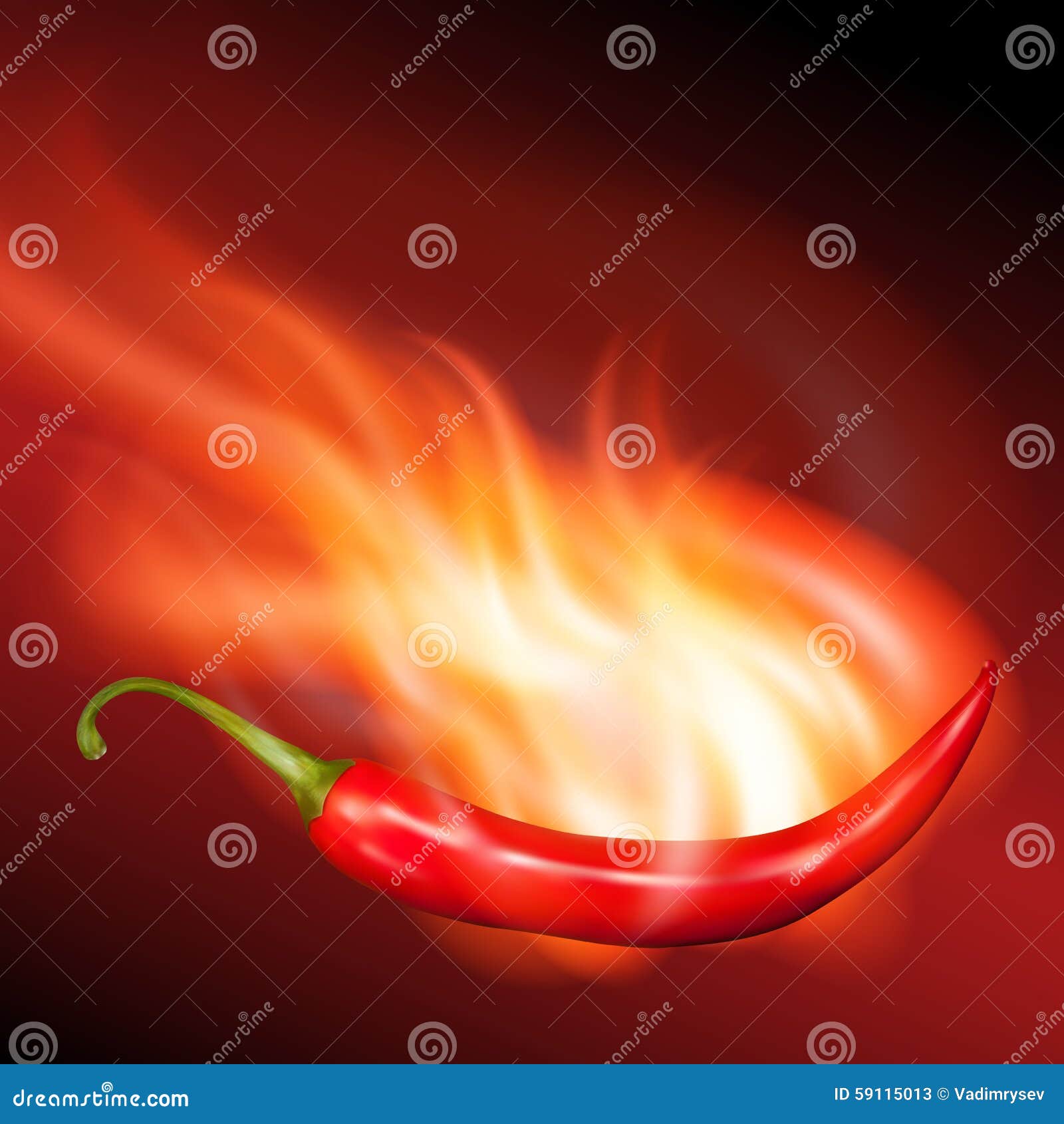 Burning chilli pepper stock vector. Illustration of fresh - 59115013