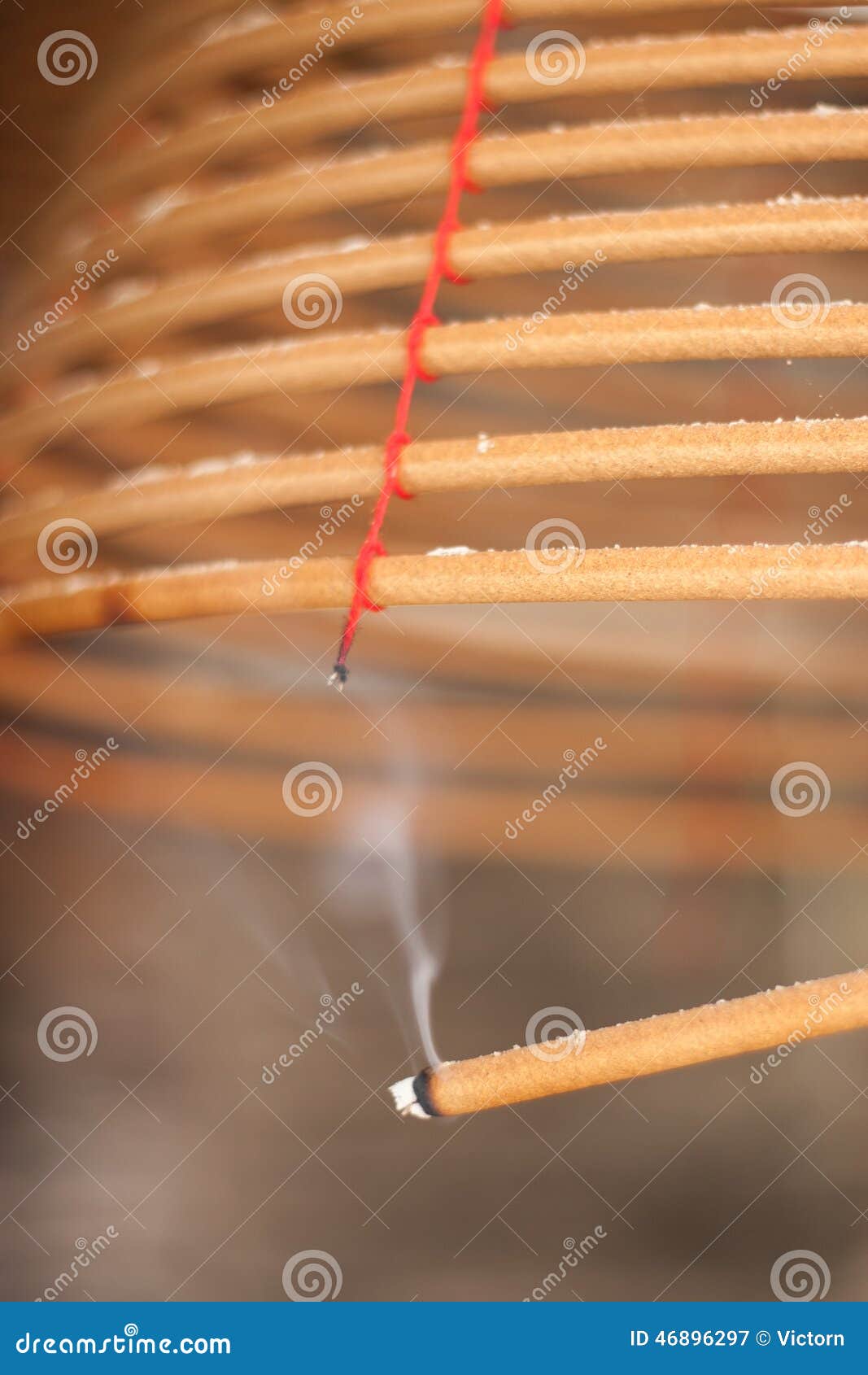 Burning Chinese Circular Joss Sticks Stock Image - Image of burn, smoke ...
