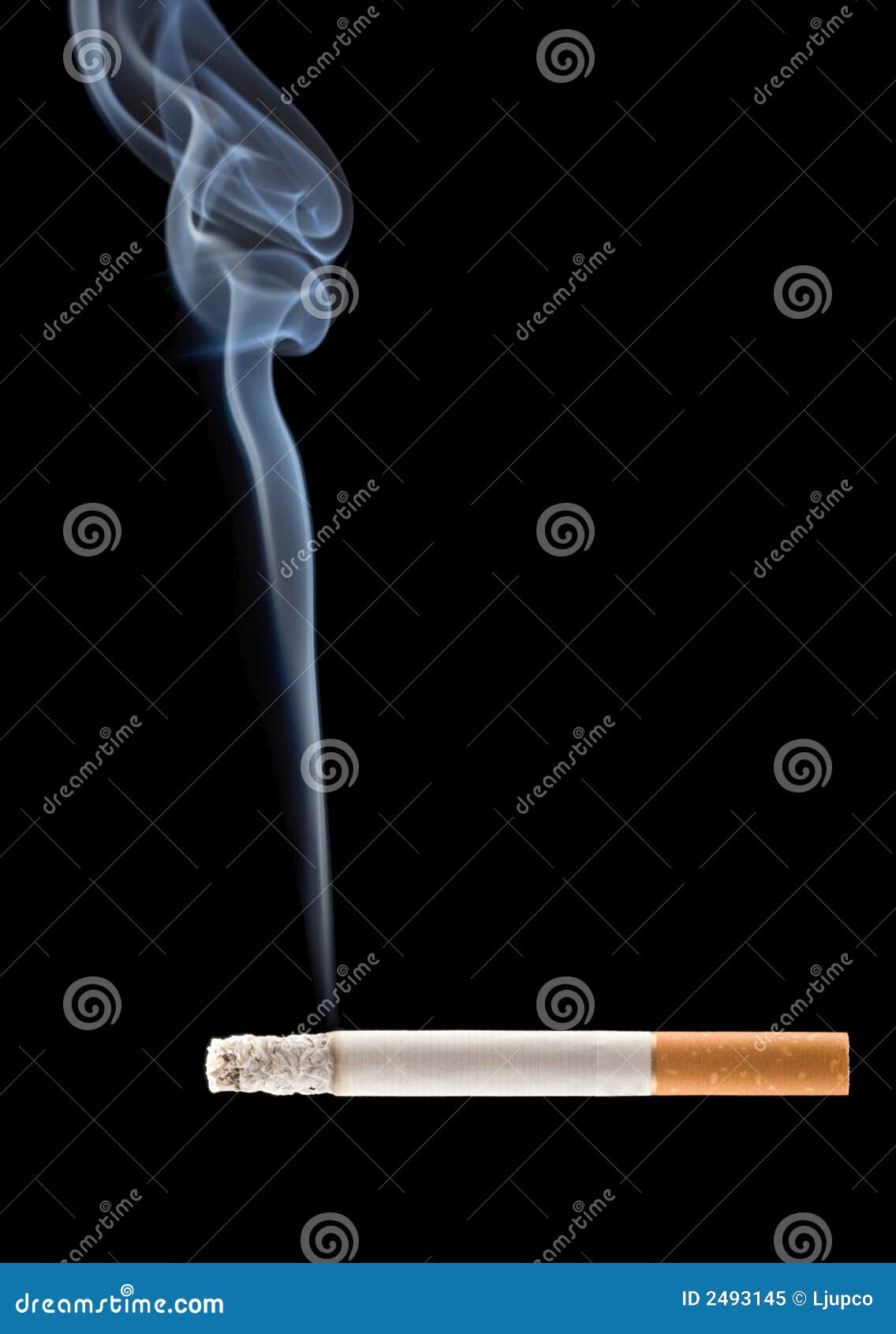 Burning cigarette stock image. Image of toxic, tobacco - 2493145