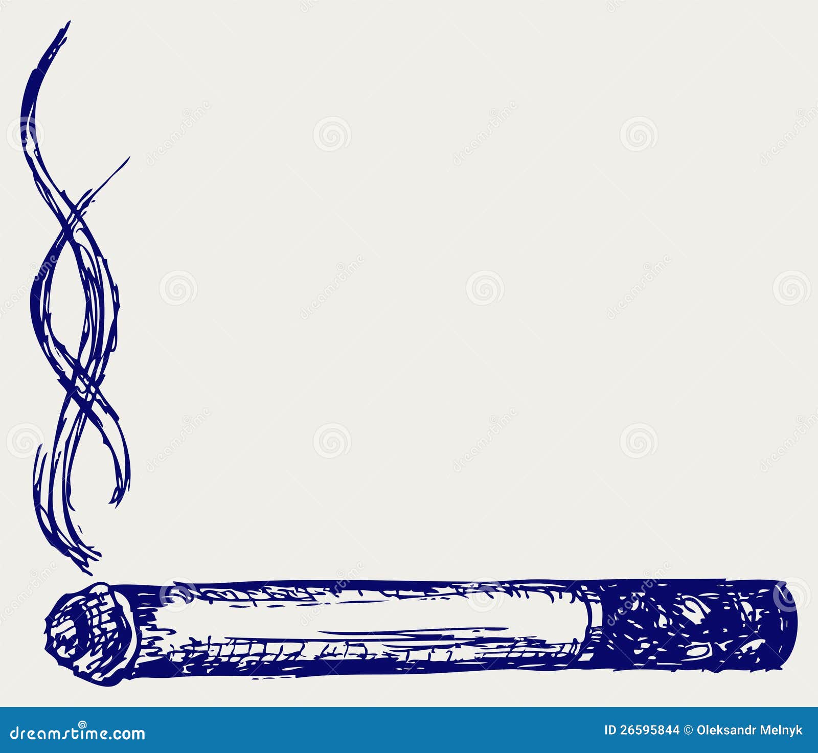 Burning cigarette stock vector. Illustration of design - 26595844