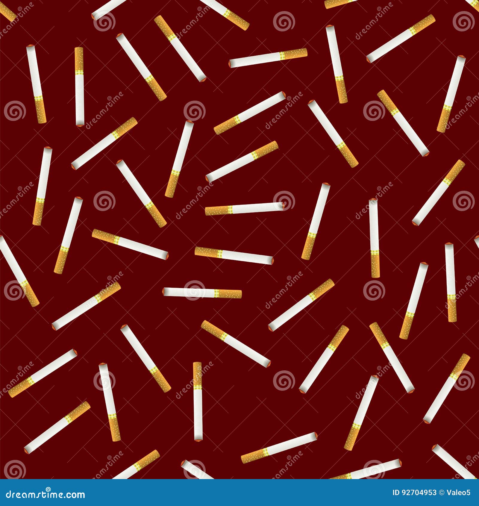 Burning Cigarette Seamless Pattern Stock Vector - Illustration of ...