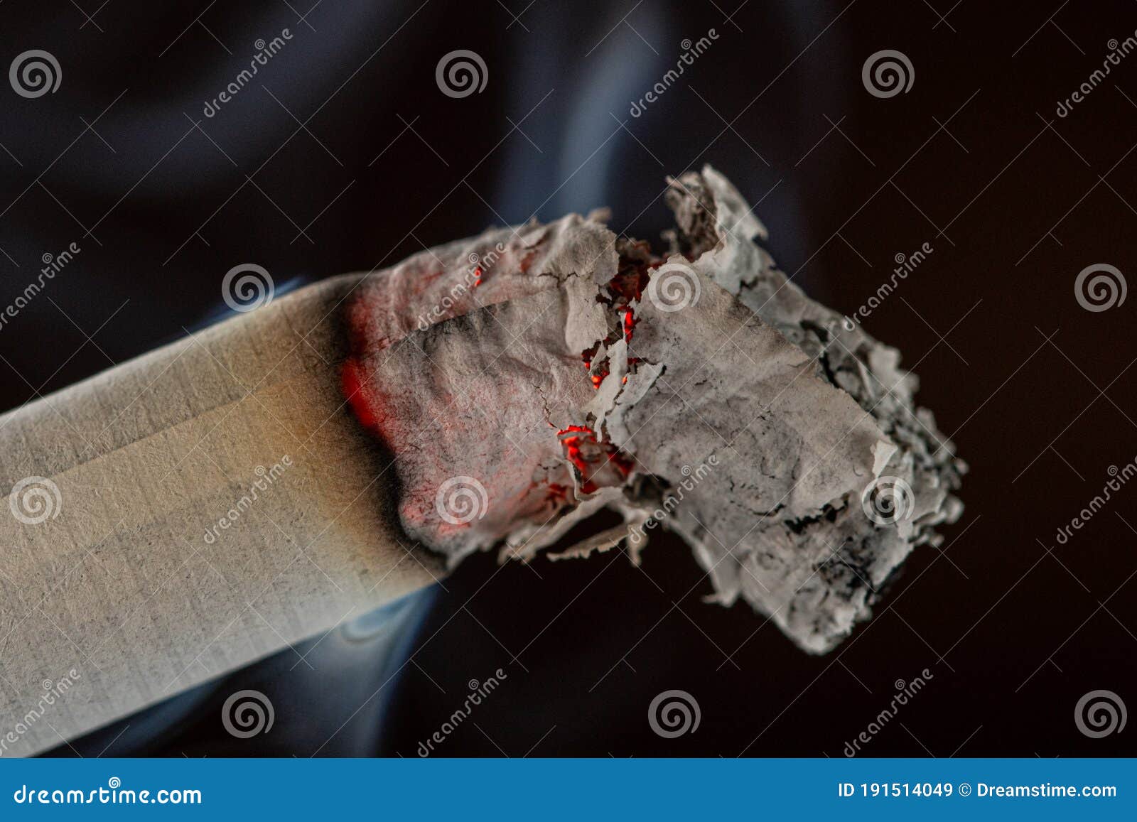 A Burning Cigarette with Smoke Stock Image - Image of nicotinenn ...
