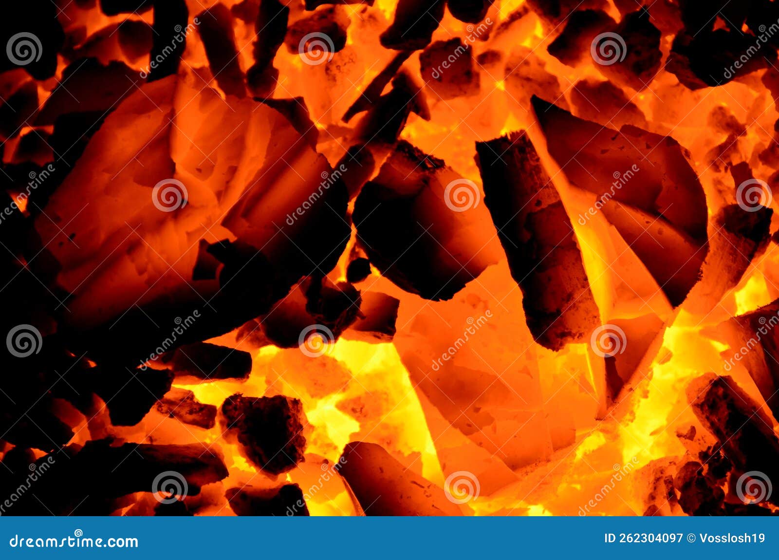 Burning Coal of Different Sizes. Stock Image - Image of sizes, pattern ...