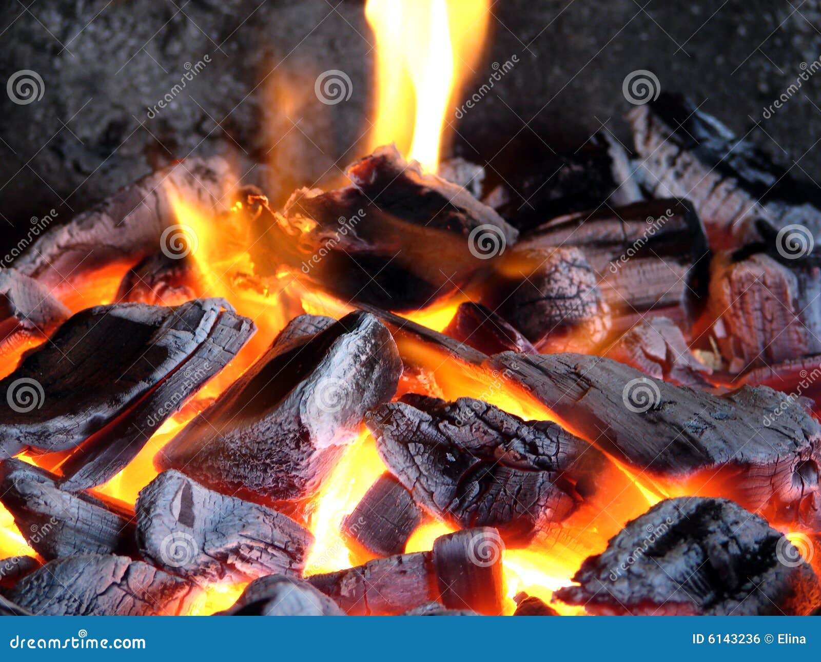 Burning coals stock photo. Image of black, ardent, flame - 6143236