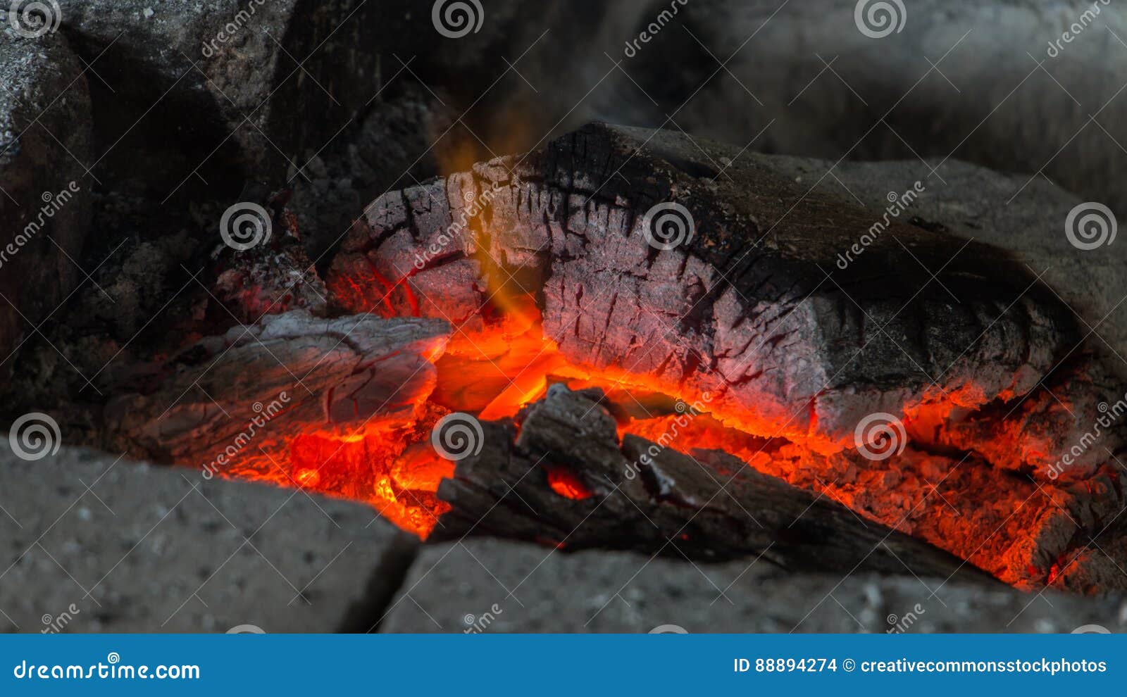 Burning Coals Picture. Image: 88894274