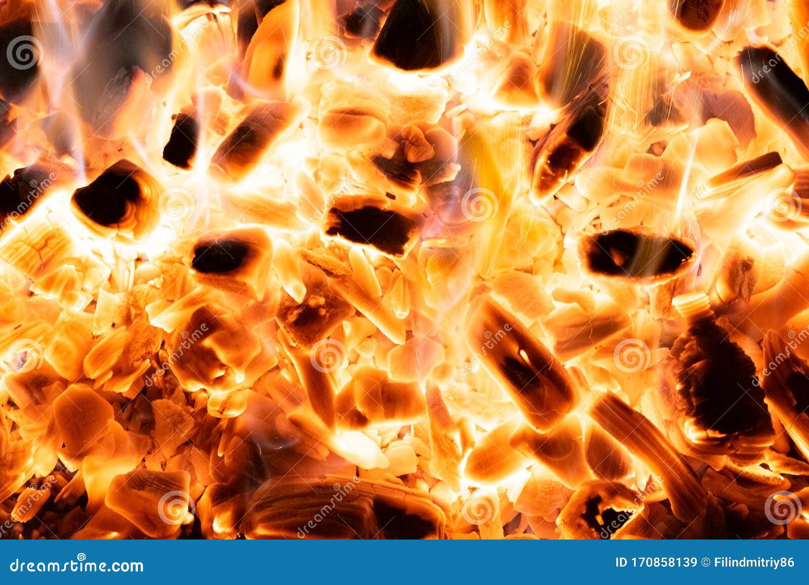 Burning coals. stock image. Image of glowing, coals - 170858139