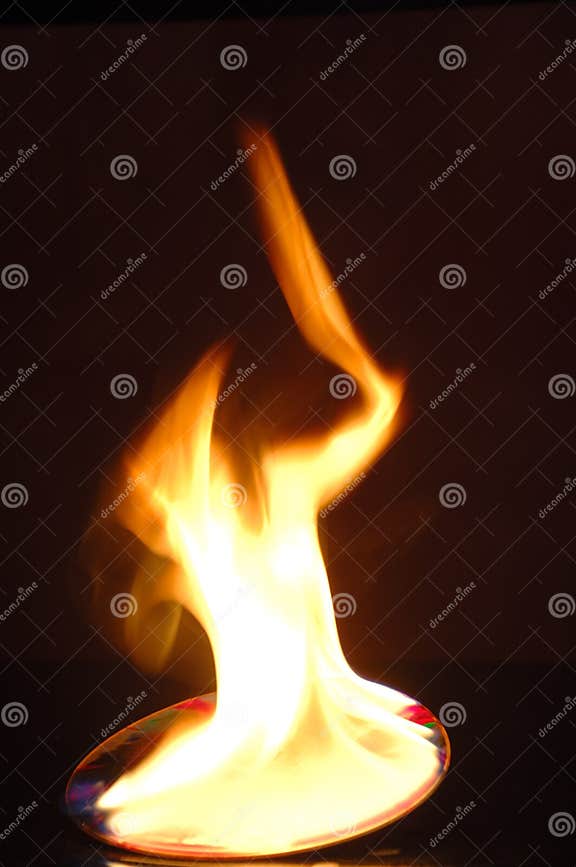 Burning compact disc stock image. Image of computing, incendiary - 2475475