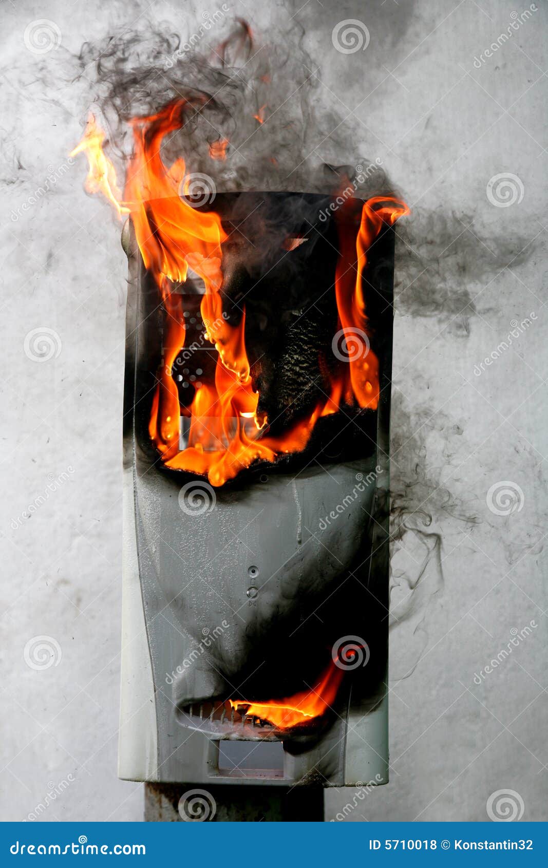 Burning Computer Case Stock Photography | CartoonDealer.com #9344738