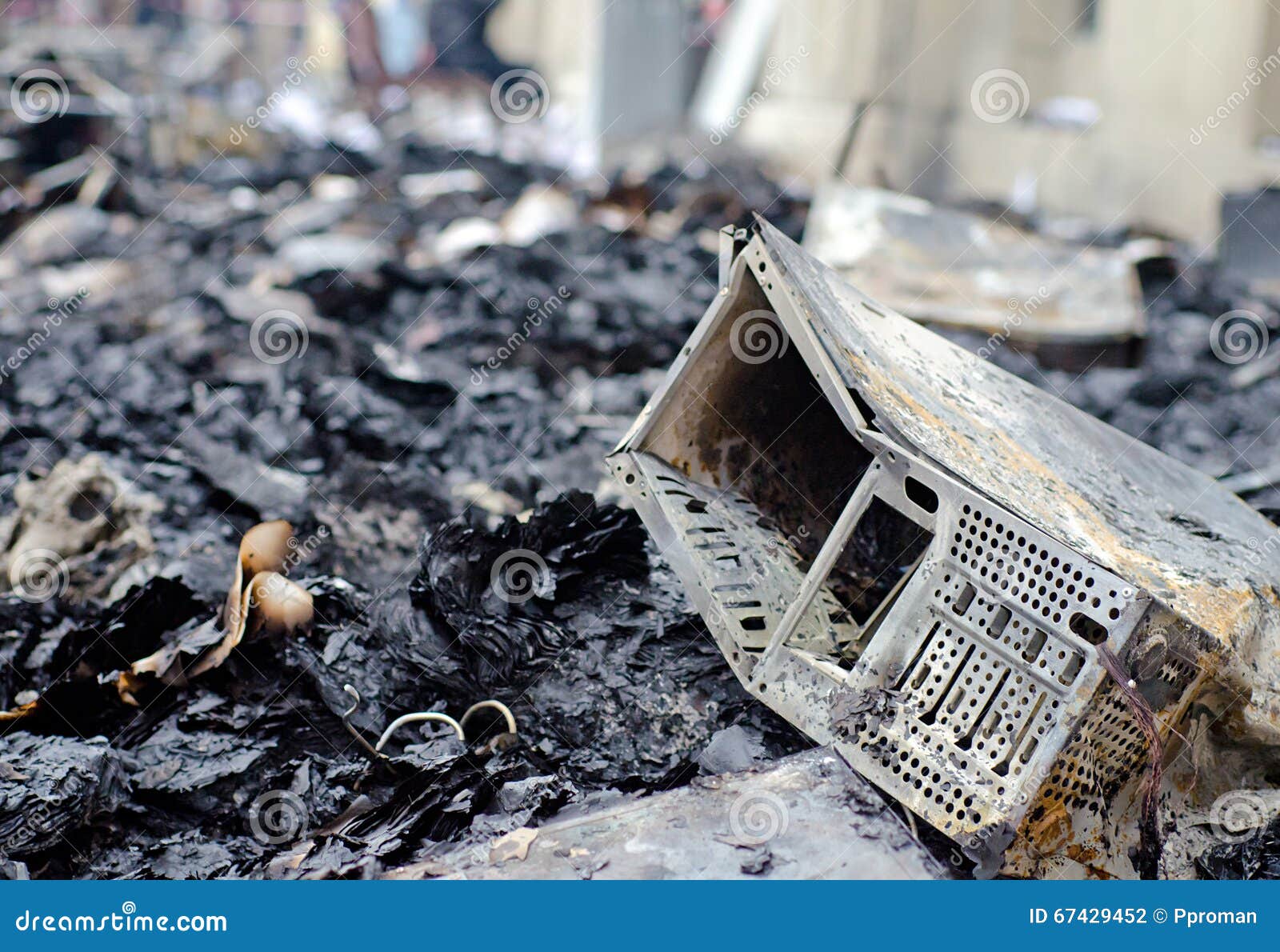 Burning Computer Case Stock Photography | CartoonDealer.com #9344738