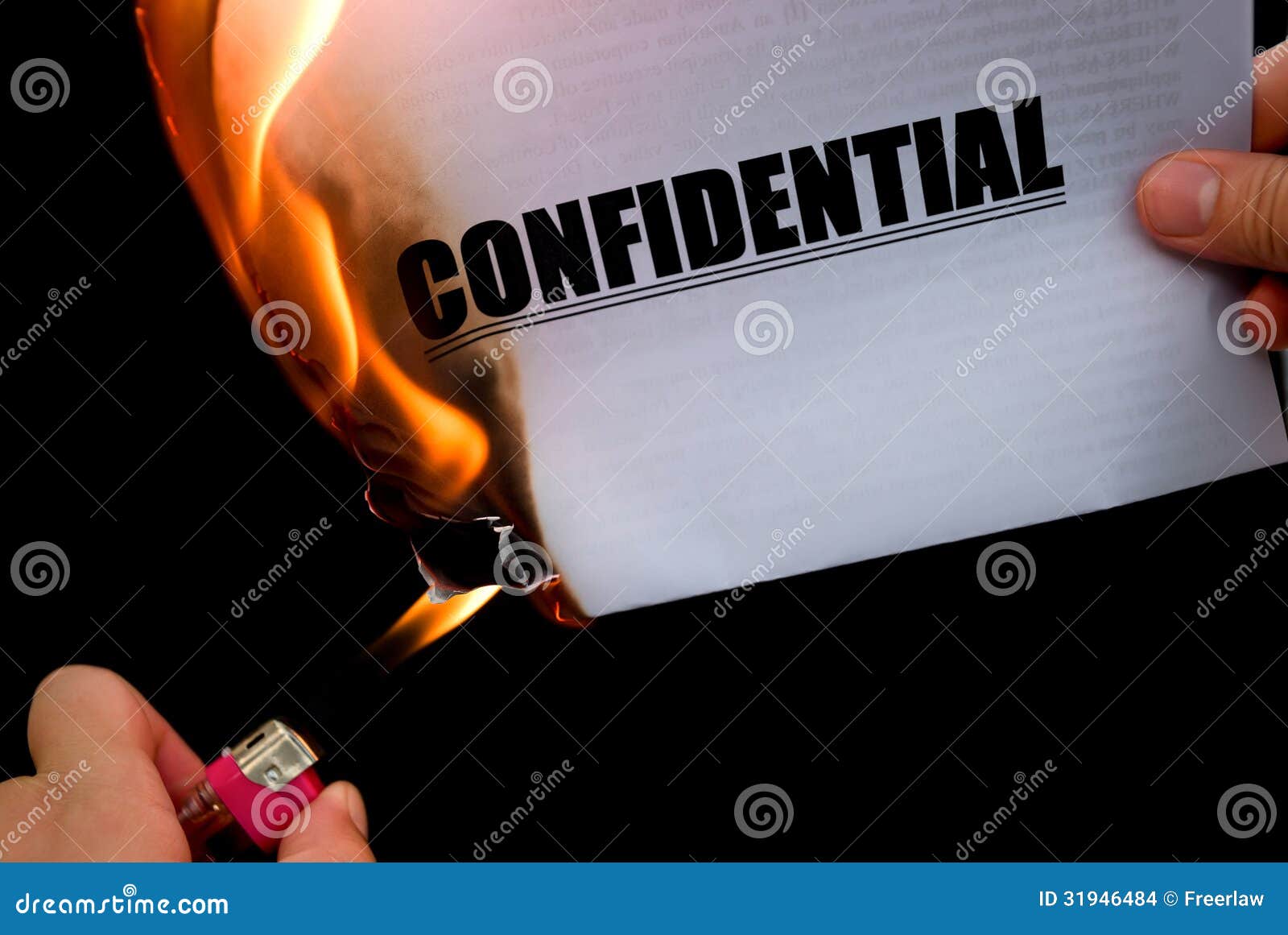 Burning a Confidential Paper Stock Photo - Image of espionage, privacy ...