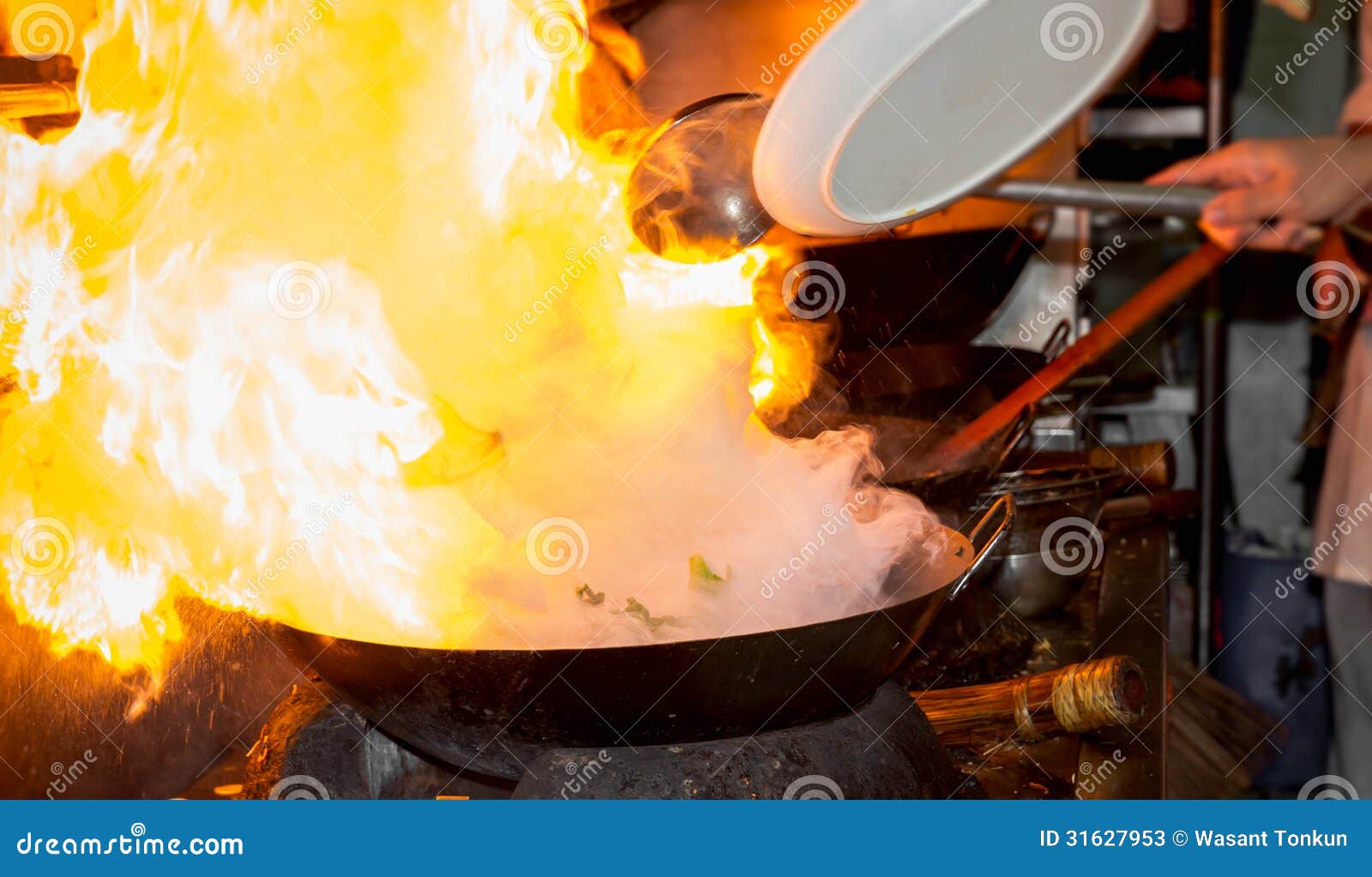 Burning cooking stock image. Image of fire, mixed, burning - 31627953