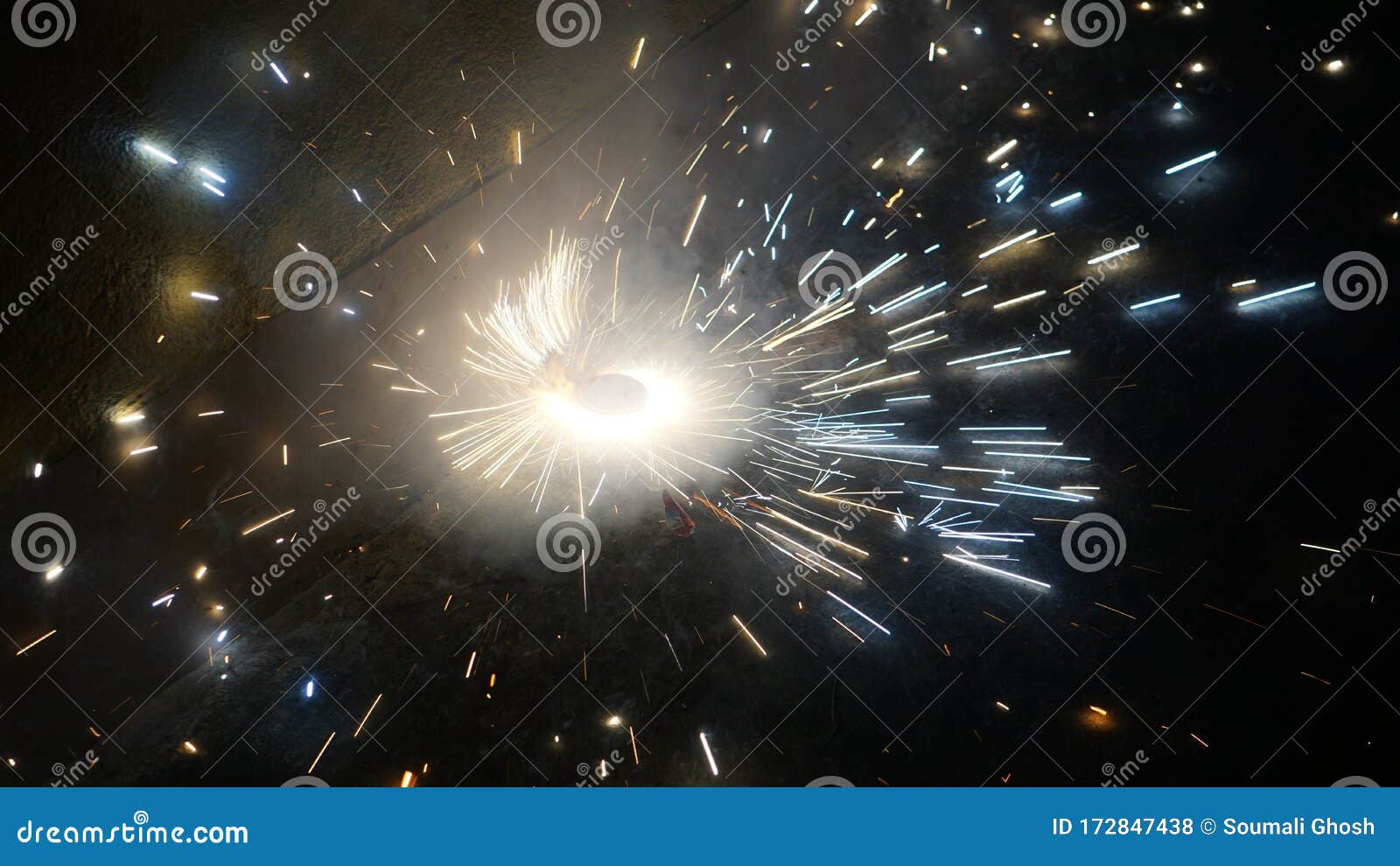 Burning Crackers in the Festival of Diwali Stock Photo - Image of ...
