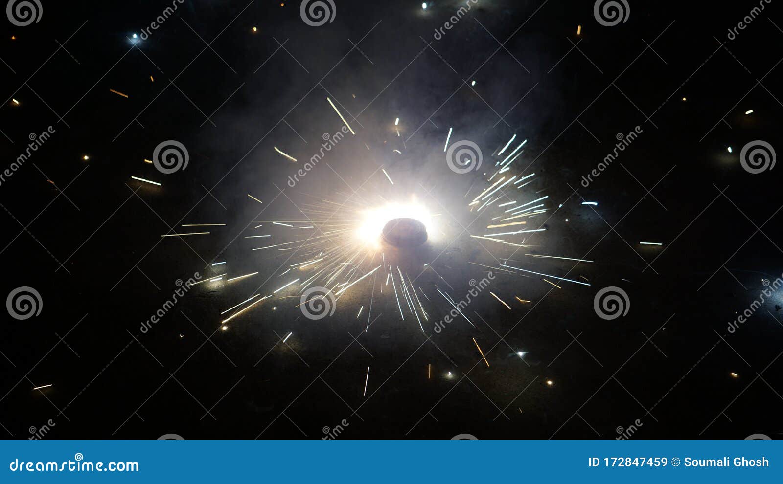 Burning Crackers in the Festival of Diwali Stock Image - Image of light ...