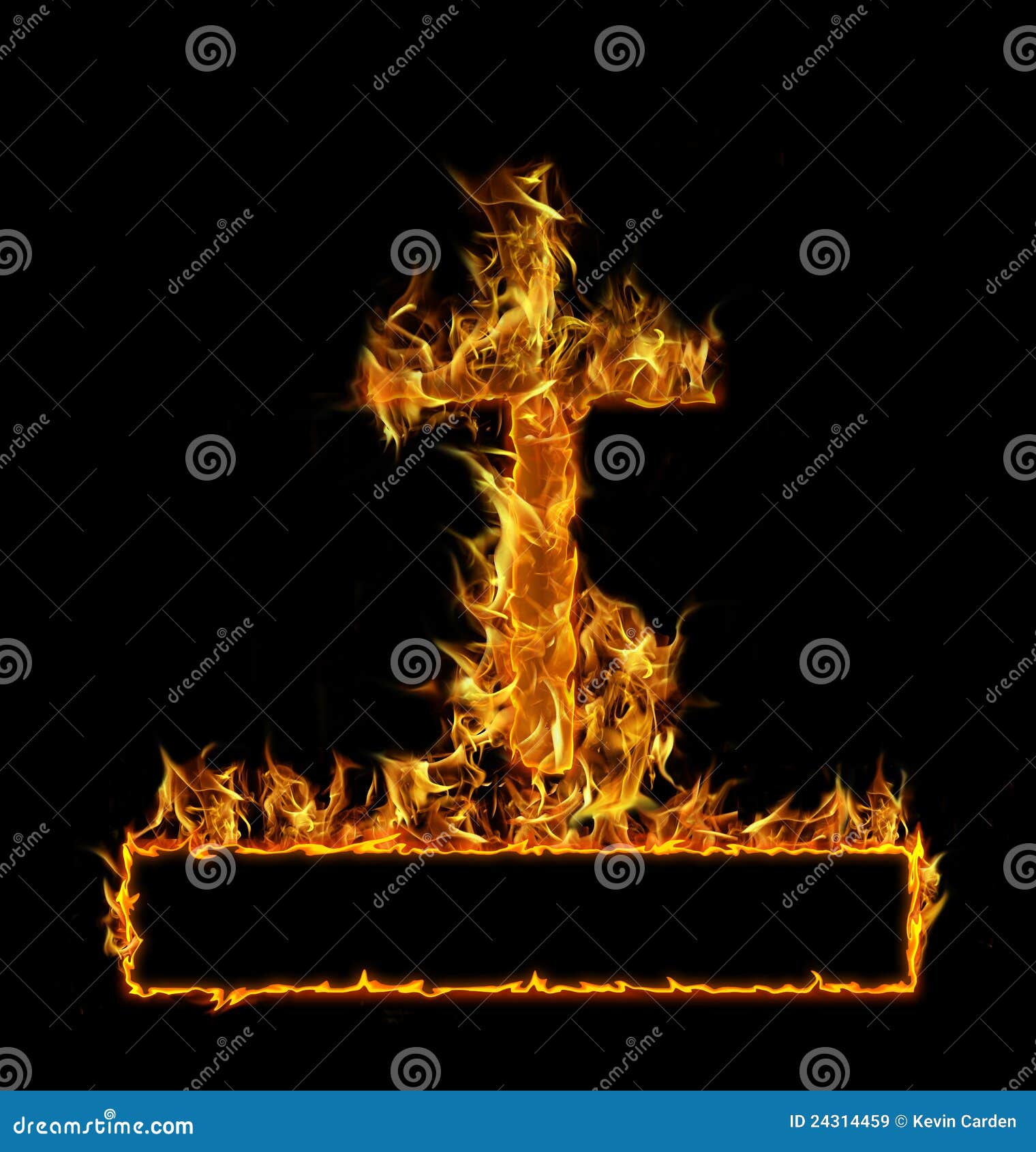 Burning Cross Royalty-Free Stock Image | CartoonDealer.com #5751028