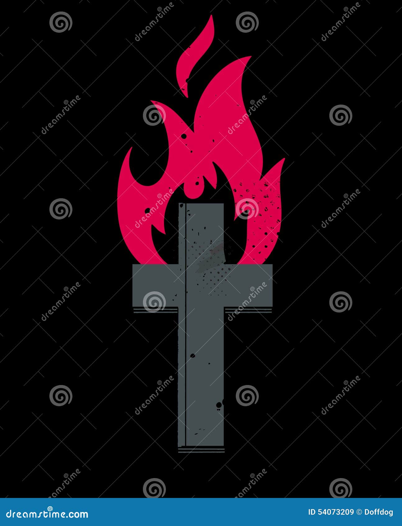 Burning Cross Royalty-Free Stock Image | CartoonDealer.com #5751028
