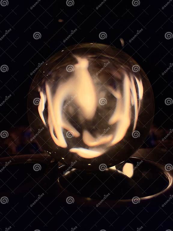 Burning crysta ball stock image. Image of ball, fire - 297104581
