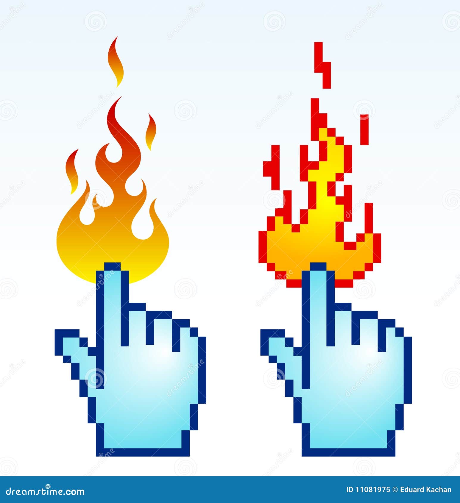 Burning cursor stock vector. Illustration of flaming - 11081975