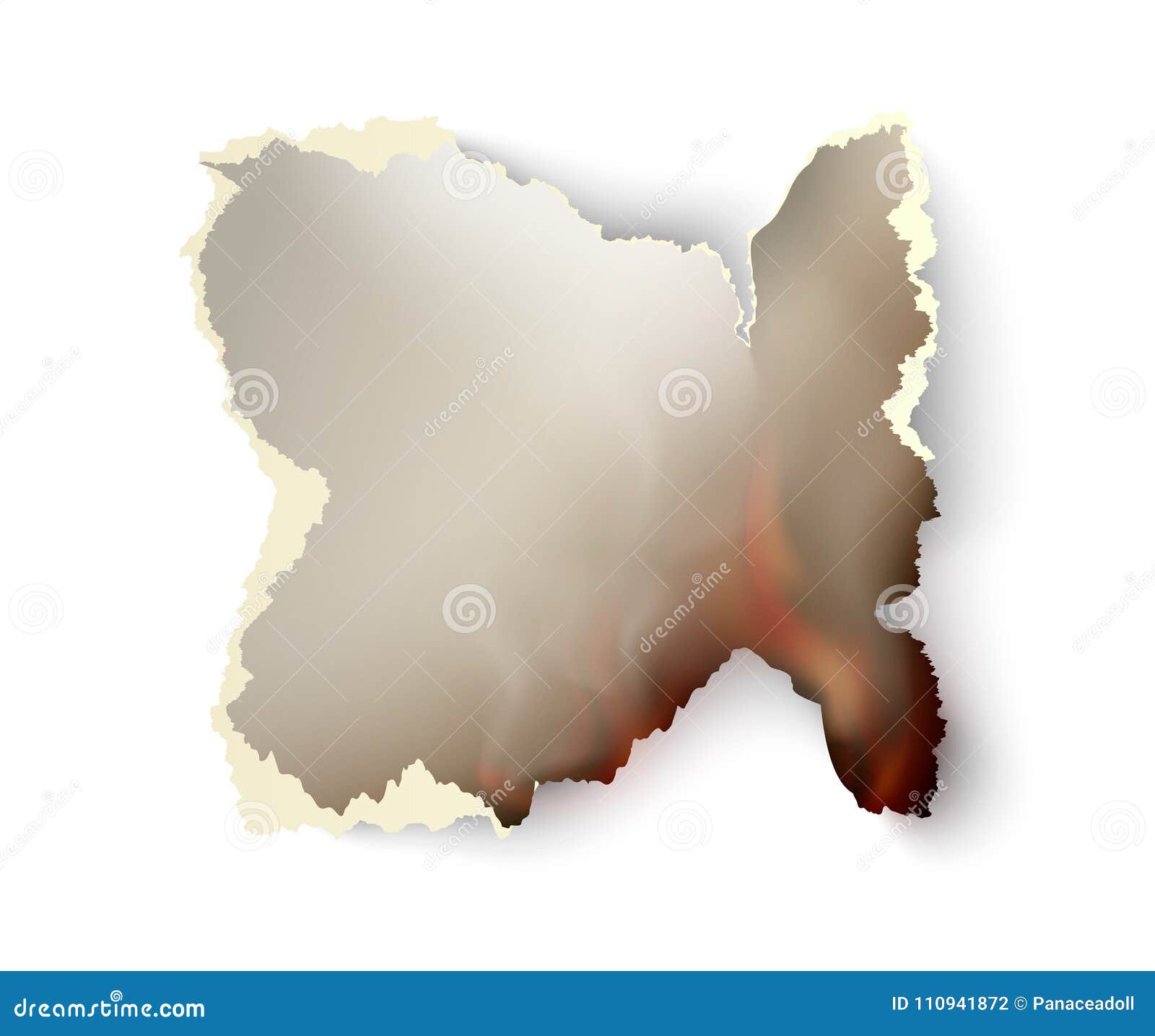 Burning Design Templates Torn Paper with Fire Stock Illustration ...