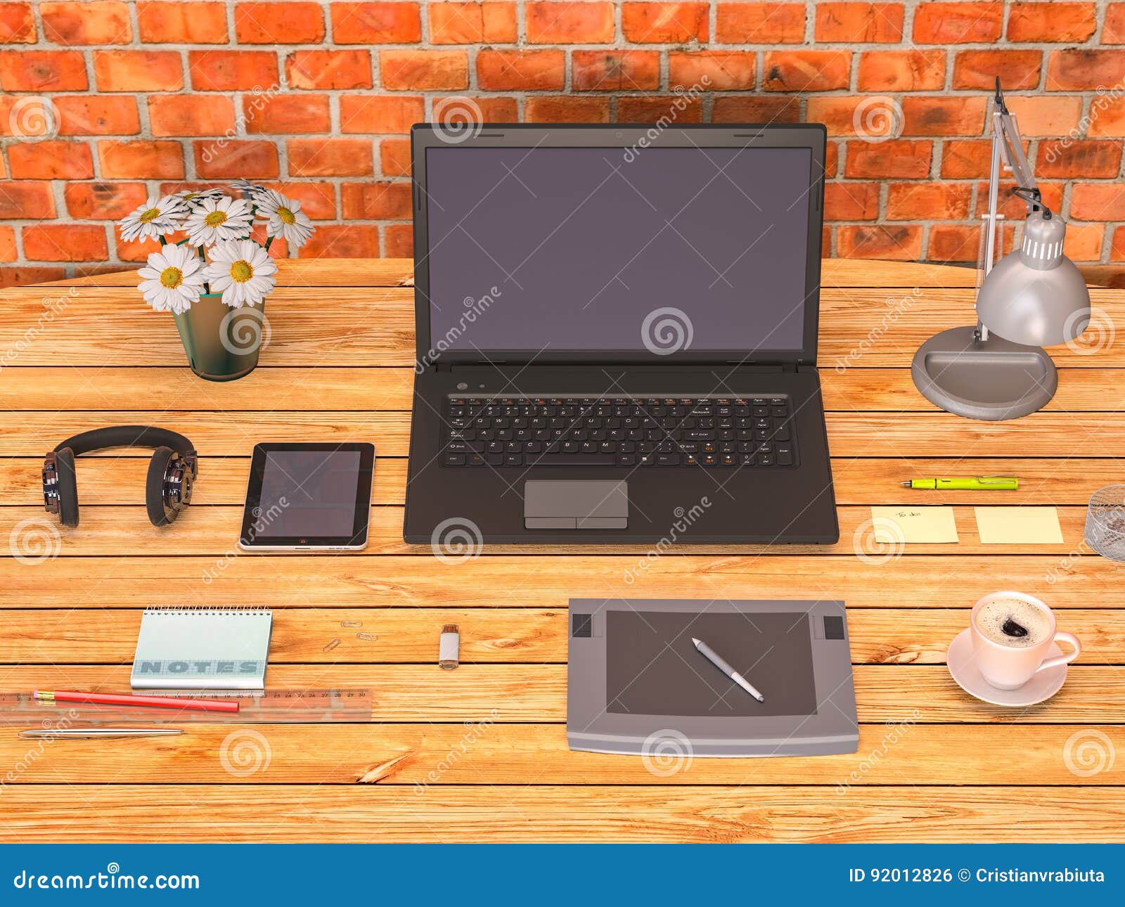 Burning desk mock up stock illustration. Illustration of hype - 92012826